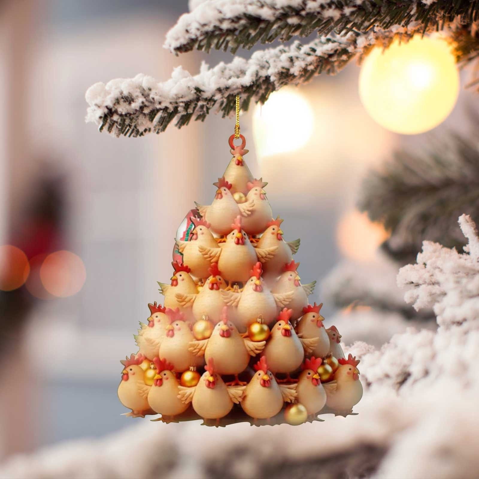 Qwtwty Christmas Decorations Funny Animalss Christmas Tree Pendant ...