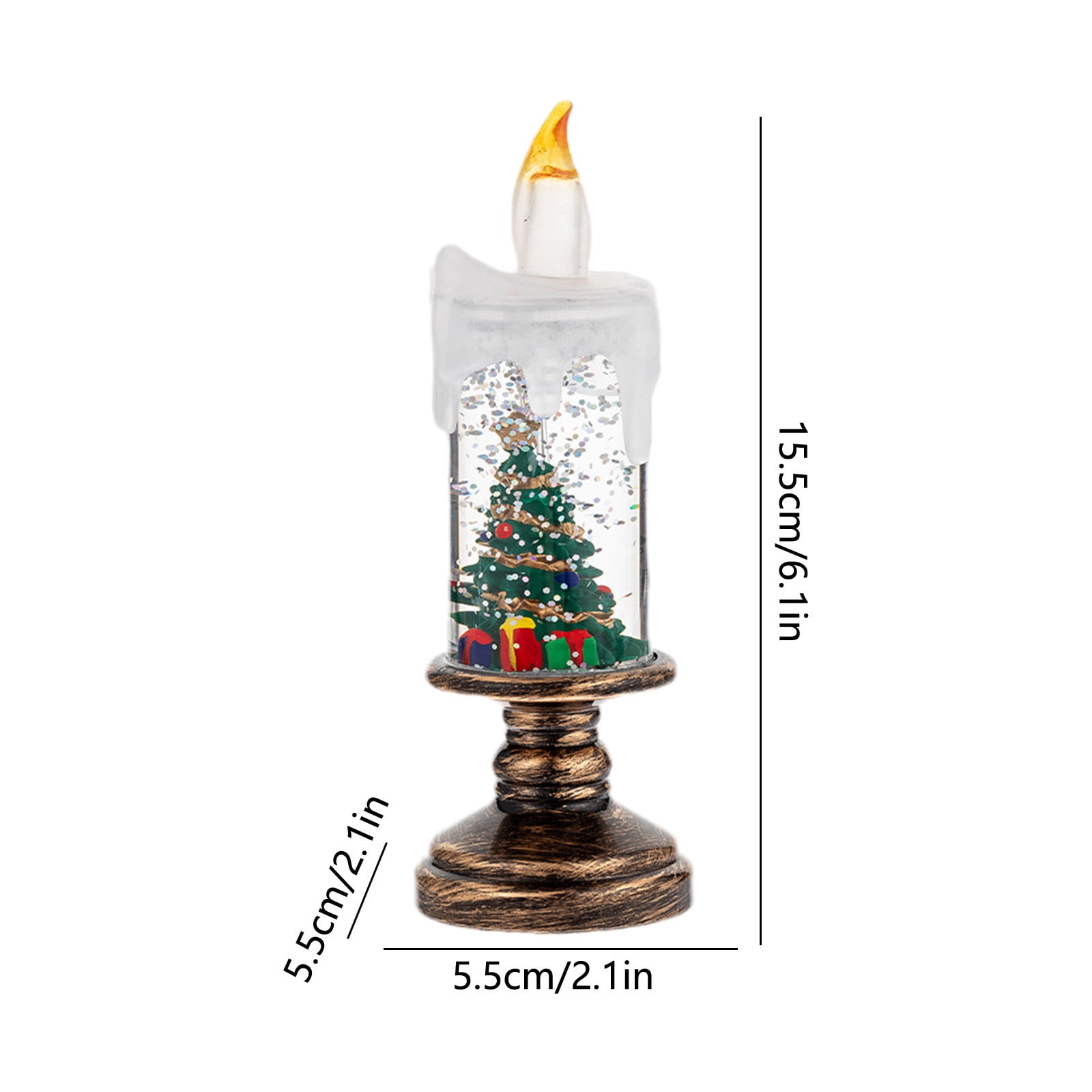 Qwtwty Christmas Tree Decorations Battery Operated Flameless Candle ...