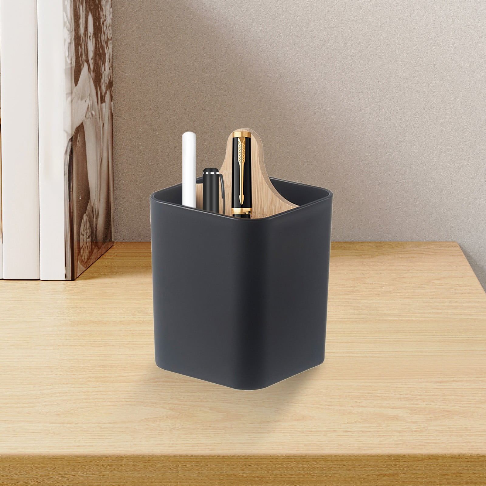 Qwtwty Desk Decor Desktop Pen Container Office Student Stationery ...