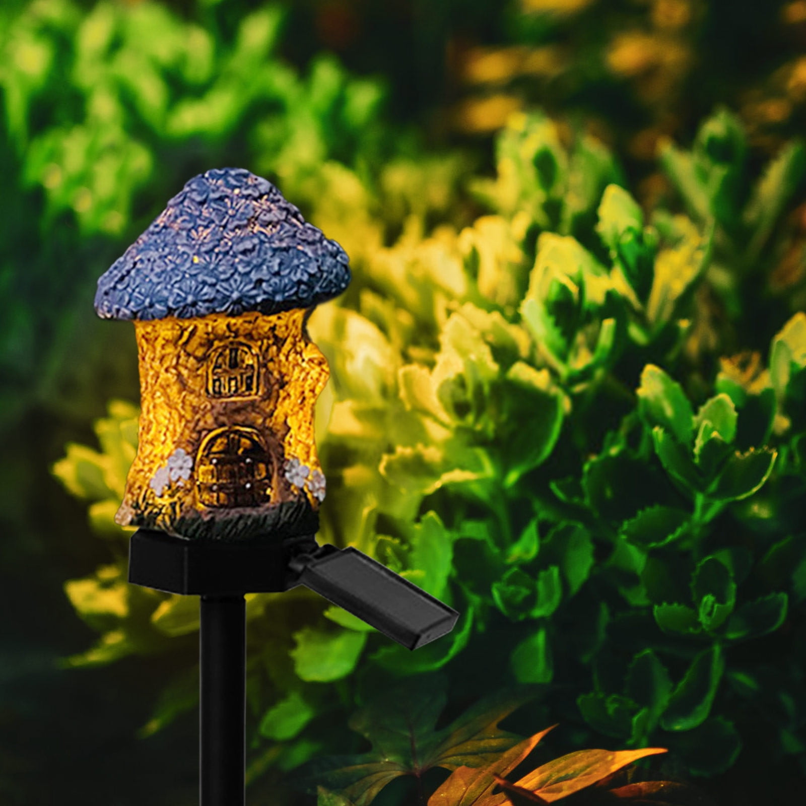 Qwtwty Flower Pot Plug-in New Solar Resin Ground Lamp Outdoor Garden ...