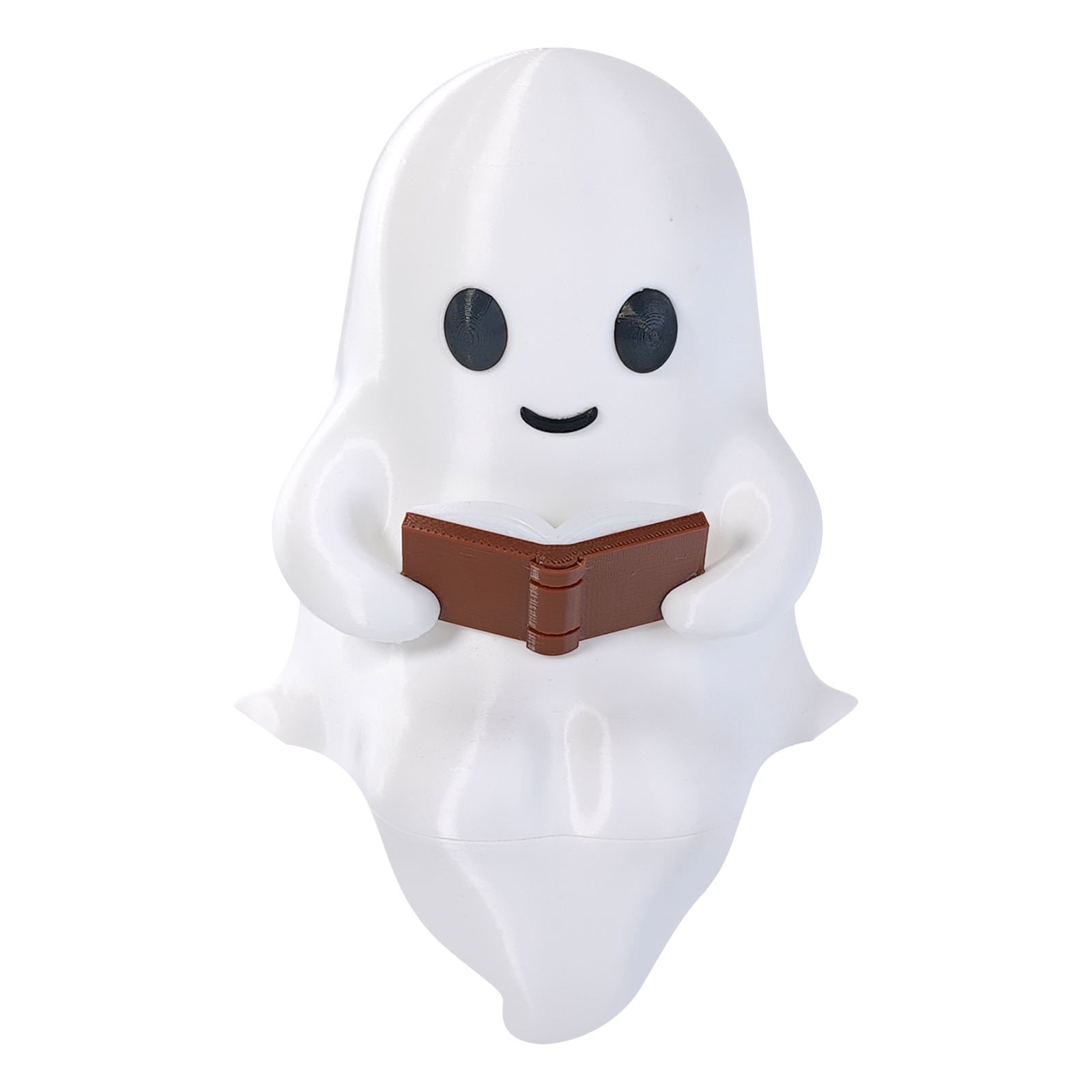 Qwtwty LED Lights Cute Ghost Reading Book Lamp Halloween Light Up Ghost ...