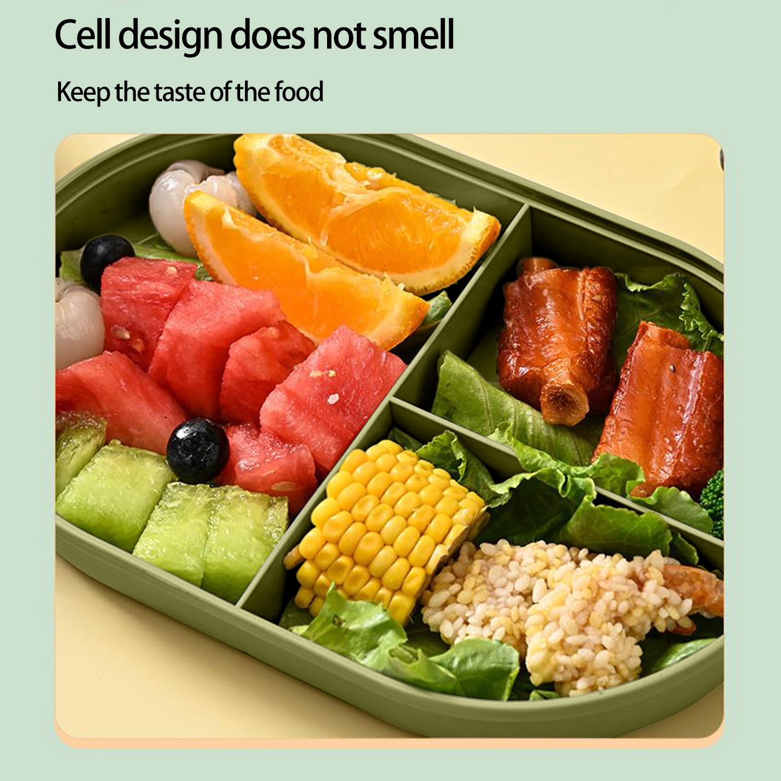 Qwtwty Lunchable Container Large Capacity Double Layer Compartment ...