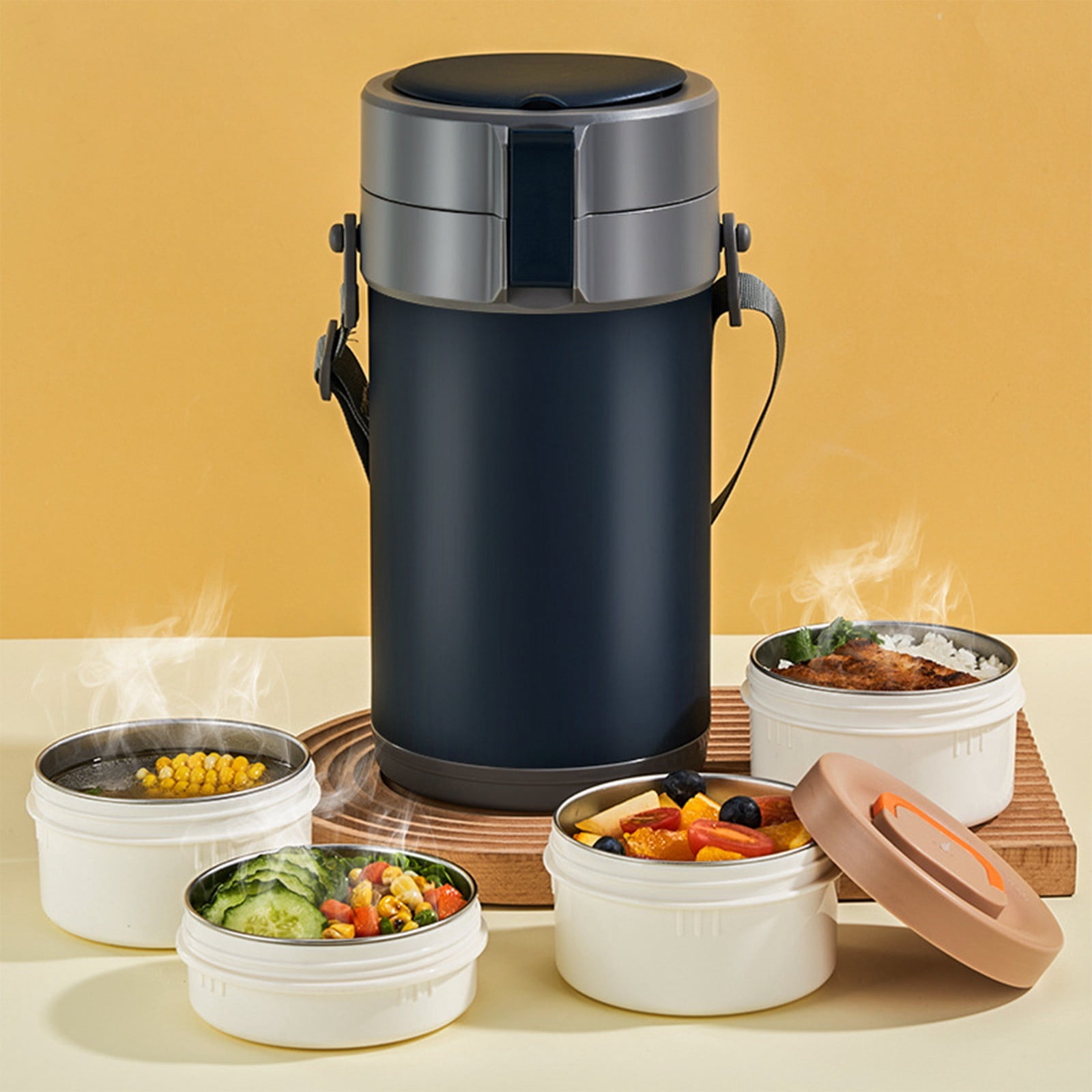 Qwtwty Lunchable Container Stainless Steel Vacuum Lunch Box Insulated ...