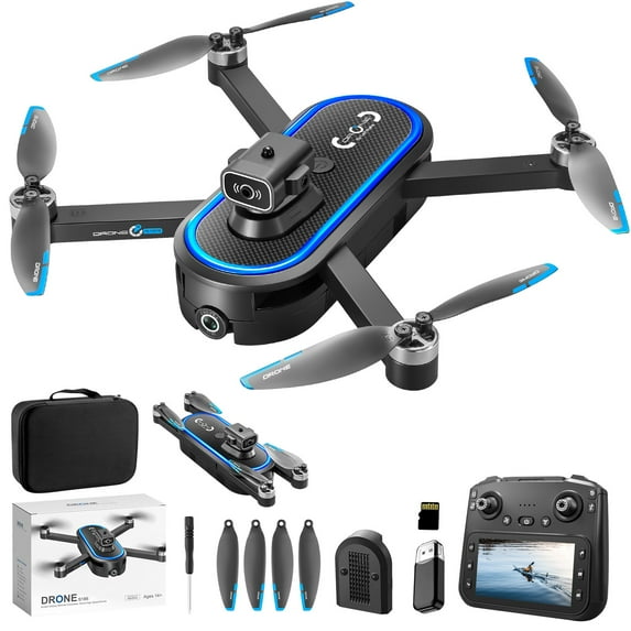 Qwtwty Mini Drone Drone with 1080P ESC Camera Brushless Motor Remote ...