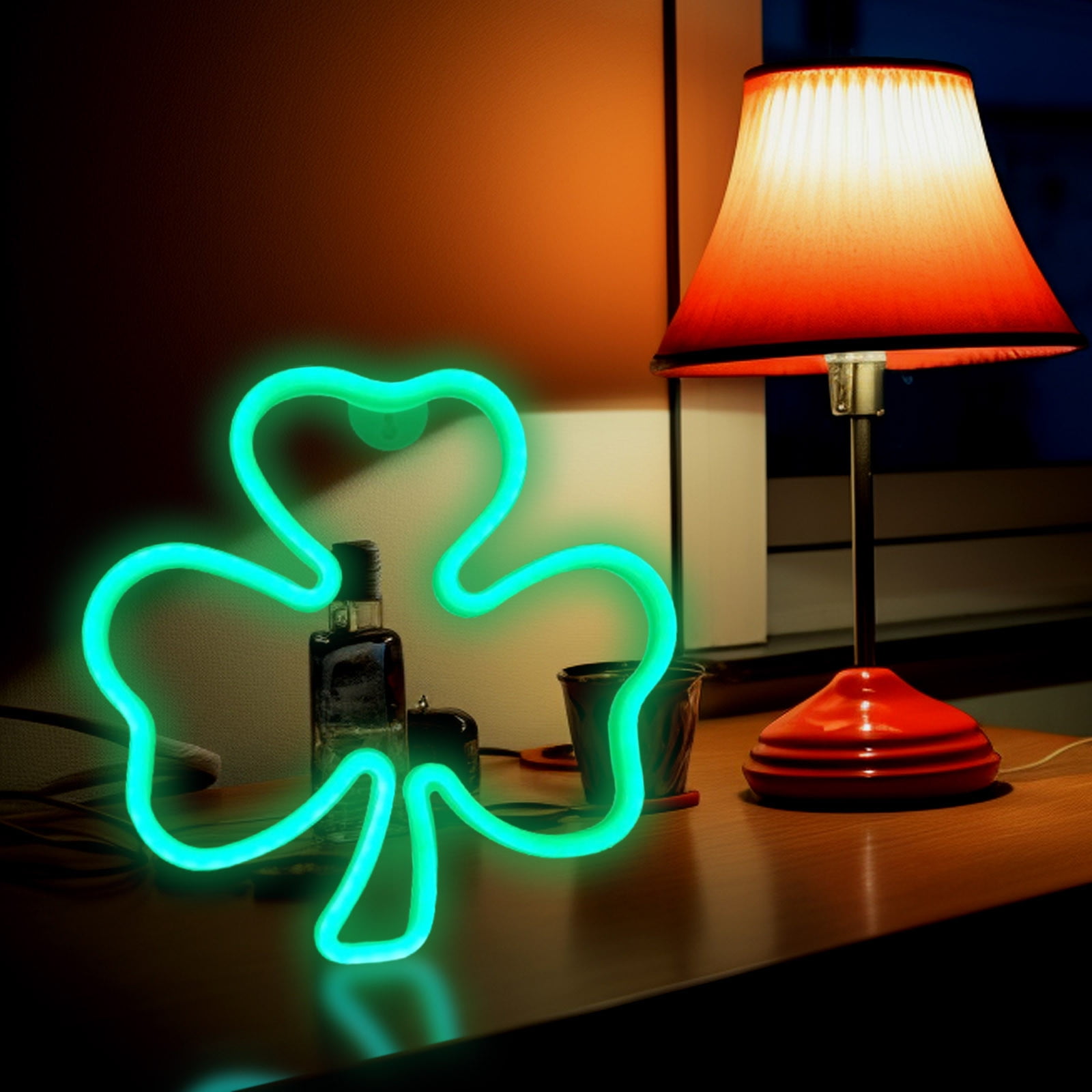Qwtwty Mobile Phone Chains LED Neon Light Decoration with And Shaped ...