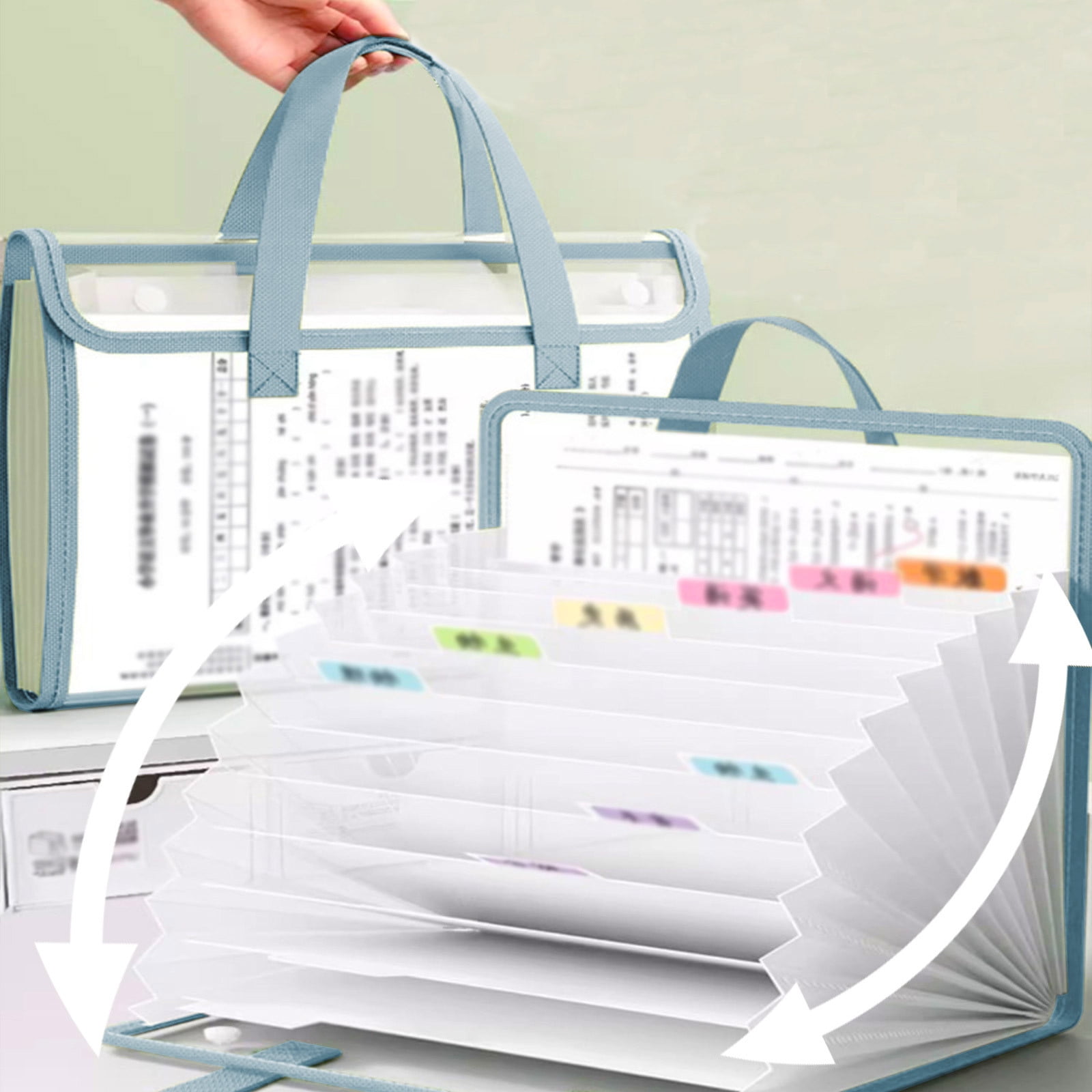 Qwtwty Office File Folders A4 Organ Bag Horizontal And Vertical Models ...