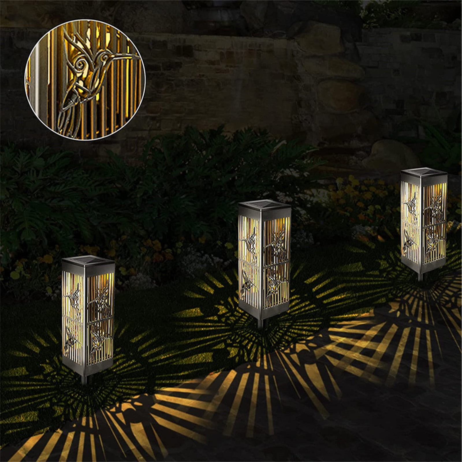 Qwtwty Plants Decorative Floor Plugs Outdoor Solar Lights, Land-scape ...