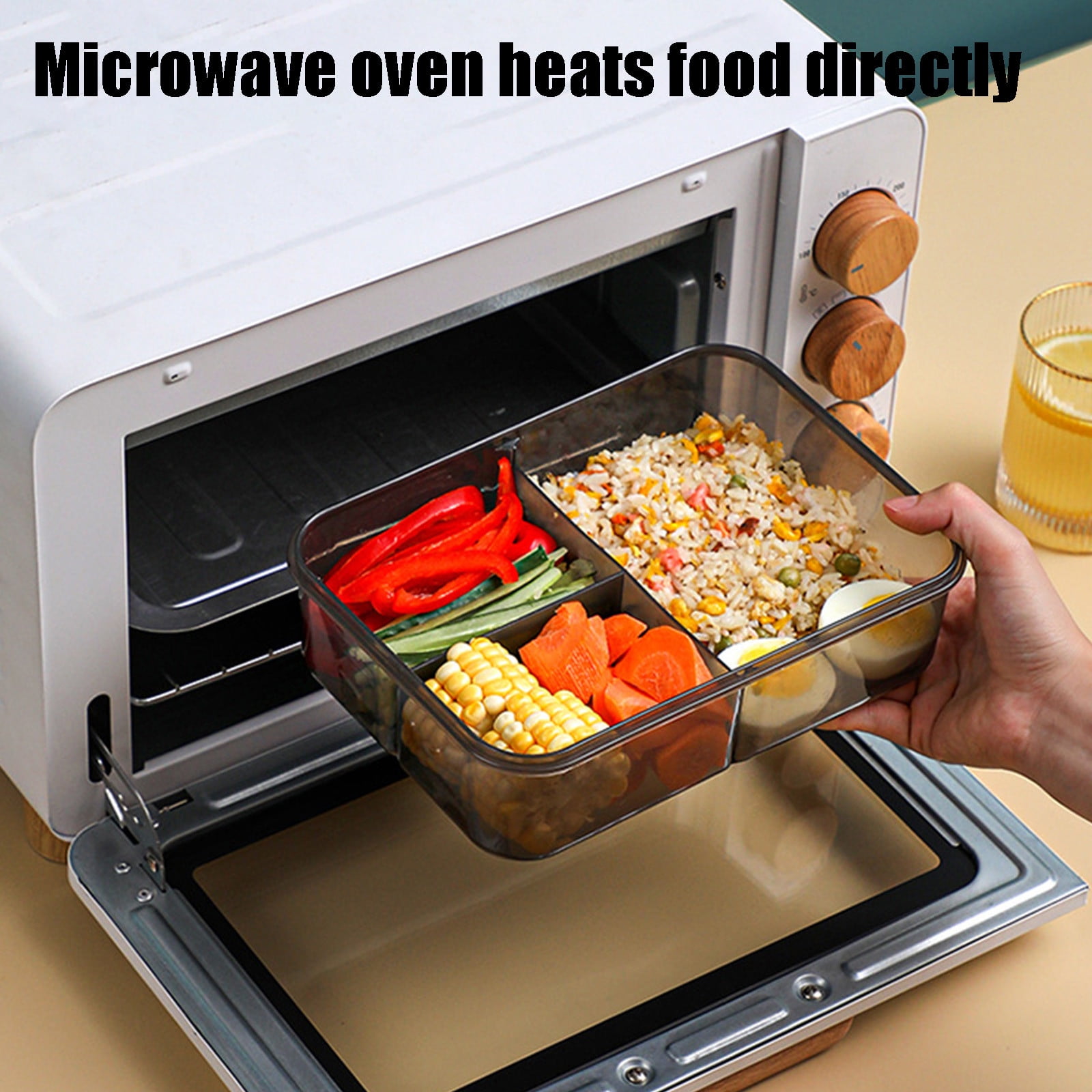 Qwtwty Stainless Steel Lunch Box Heat Resistance Lunch Box Leak Proof ...