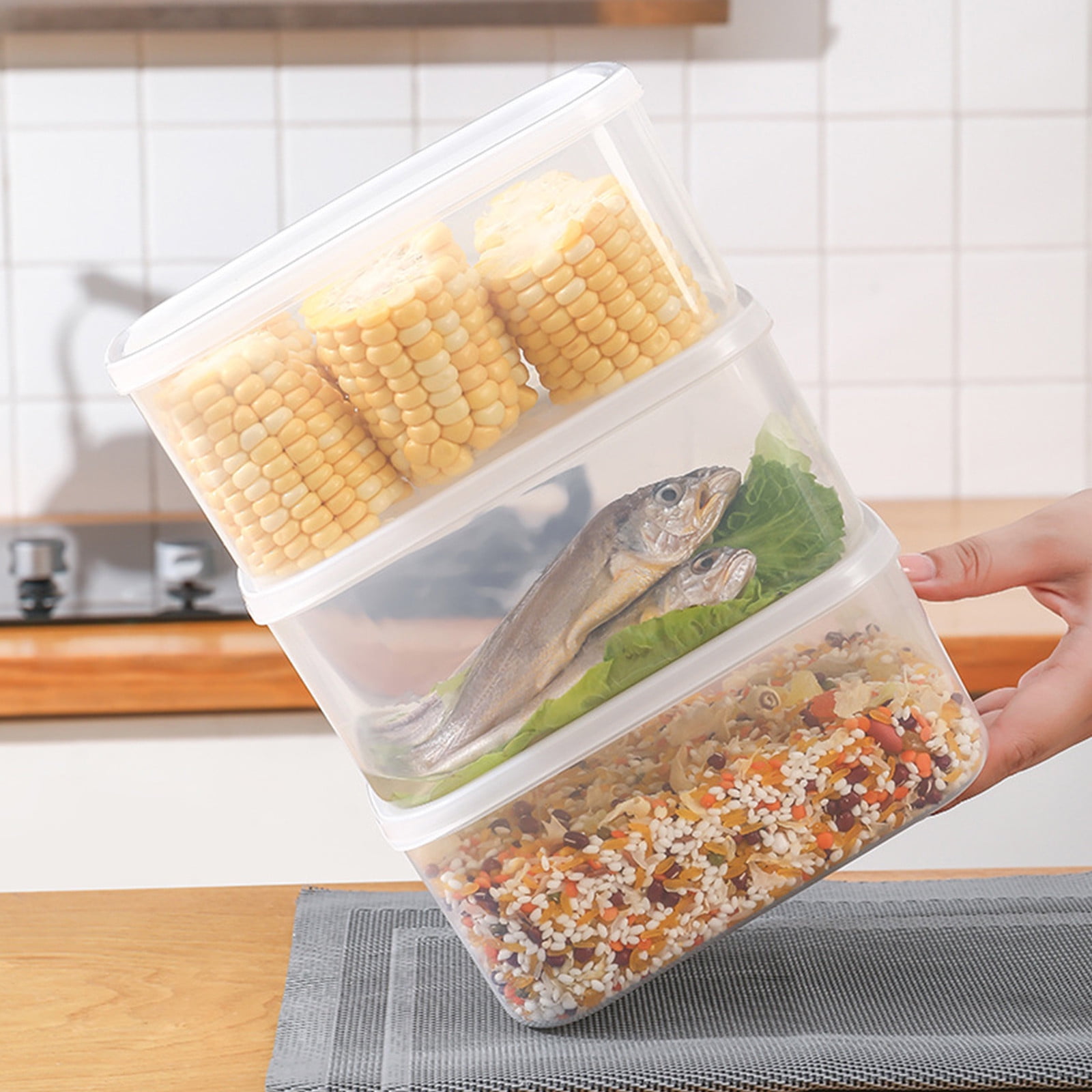 Qwtwty Stainless Steel Lunch Box Refrigerator Fresh-keeping Box Small ...