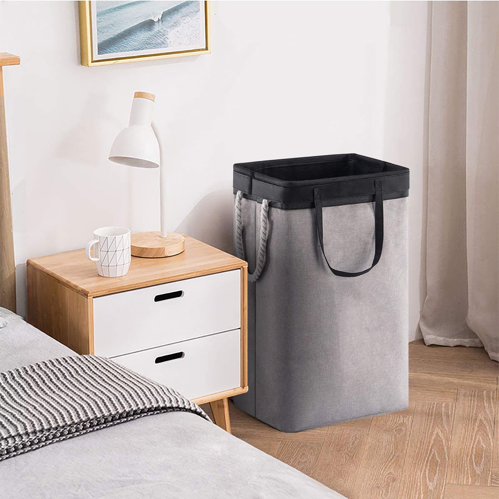 Qwtwty Storage Bins with Lids Large Laundry Basket,, Freestanding ...