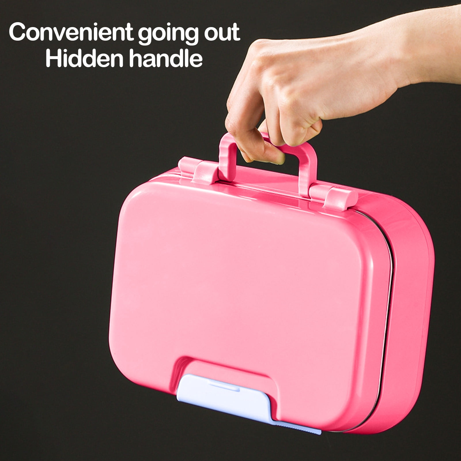 Qwtwty Thermal Lunch Box Transparent Stainless Steel Lunch Box for ...