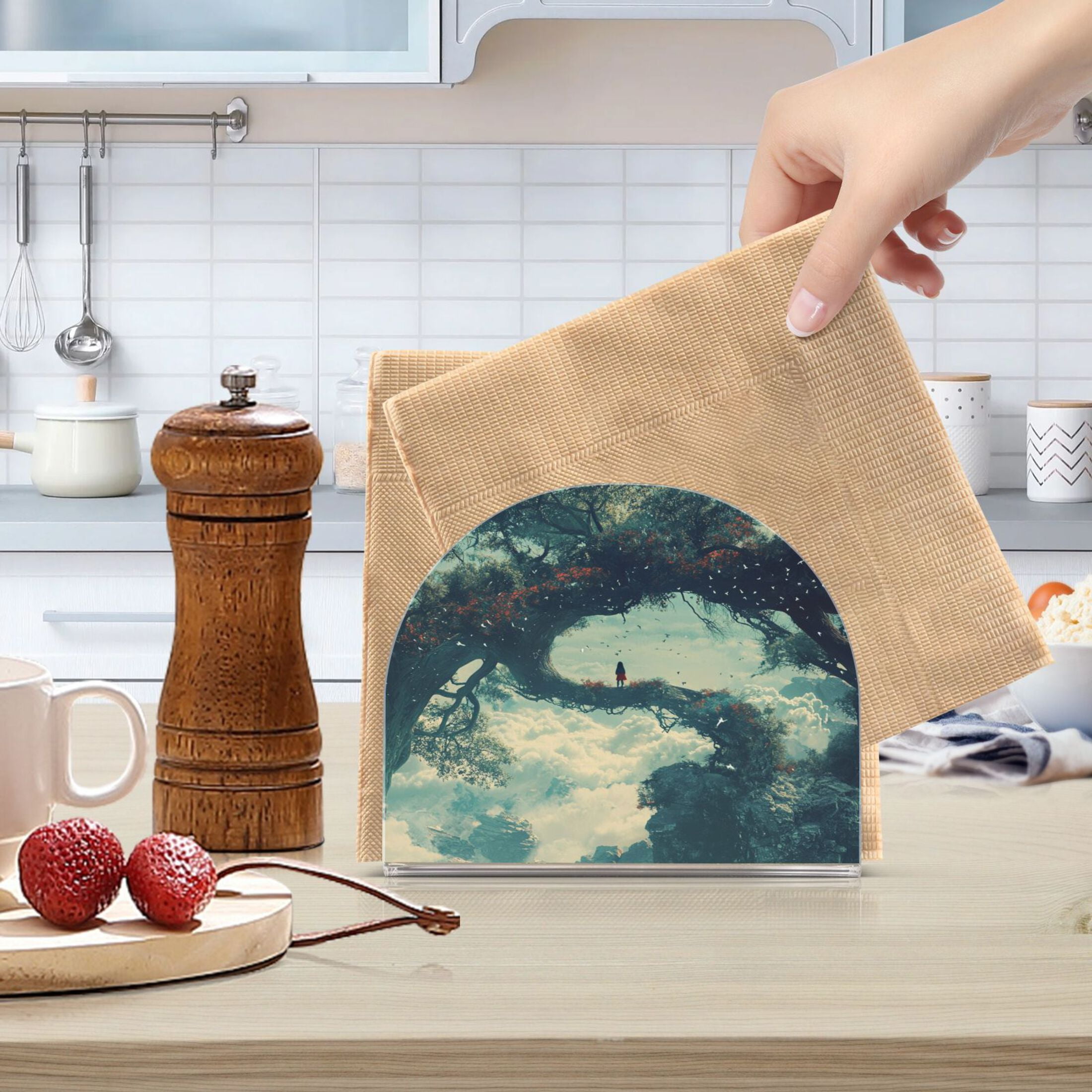 Qxltty A Giant Tree in The Sky Acrylic Napkin Holder Set of 2 ...