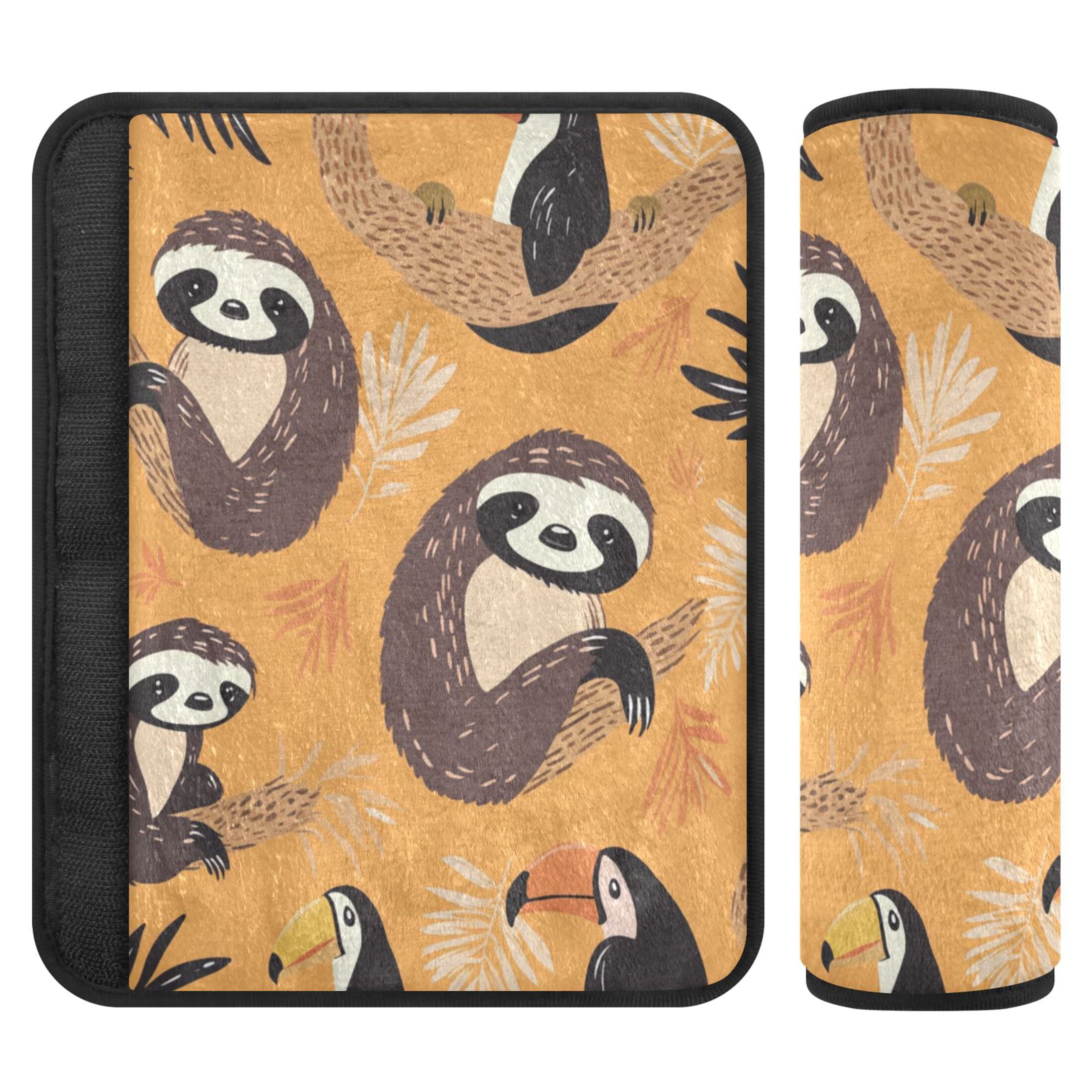 Qxltty A Pattern with Cute Sloth and Toucan in The Jungle Car Seat ...