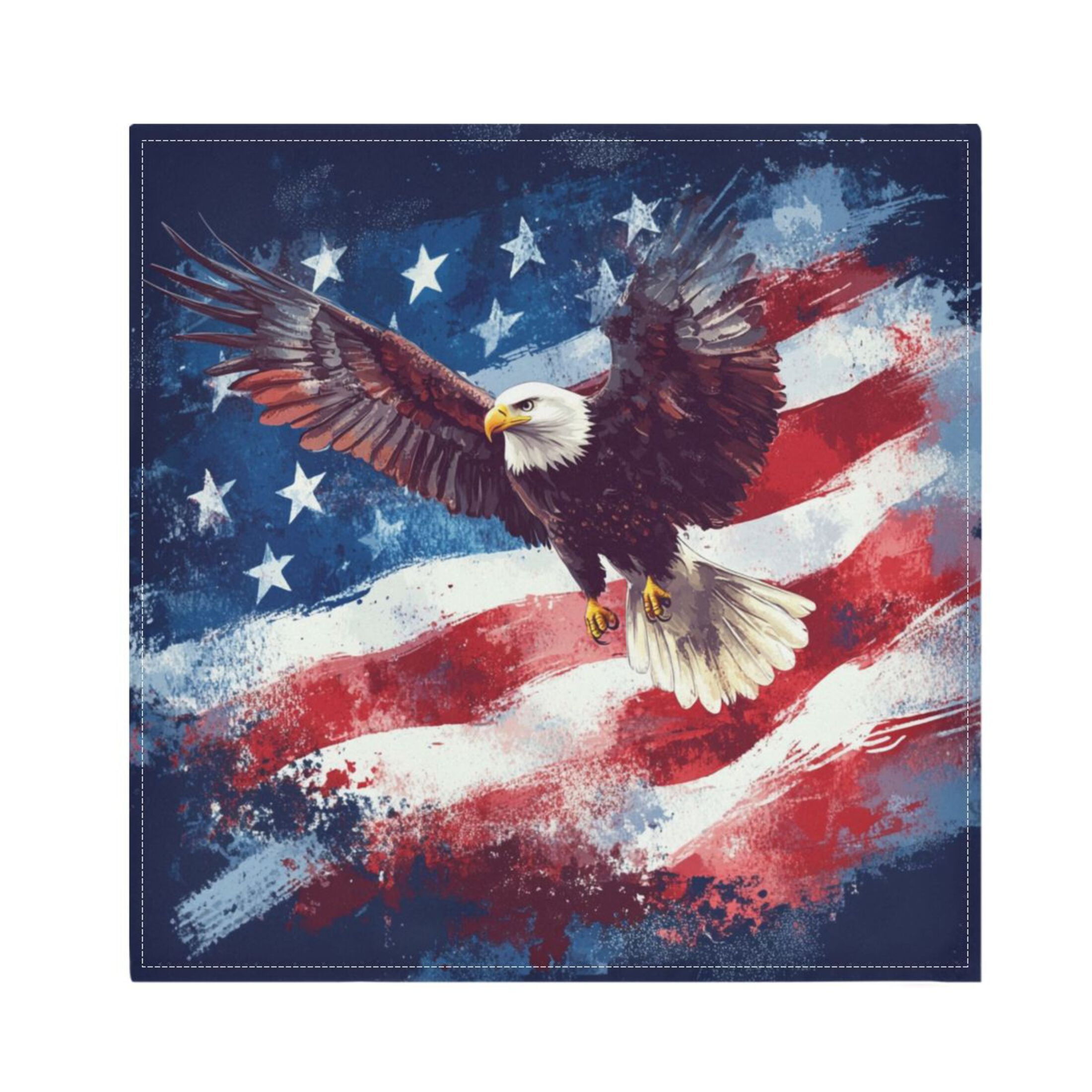 Qxltty American Flag with Eagle Napkins 20×20in Perfect for Parties ...