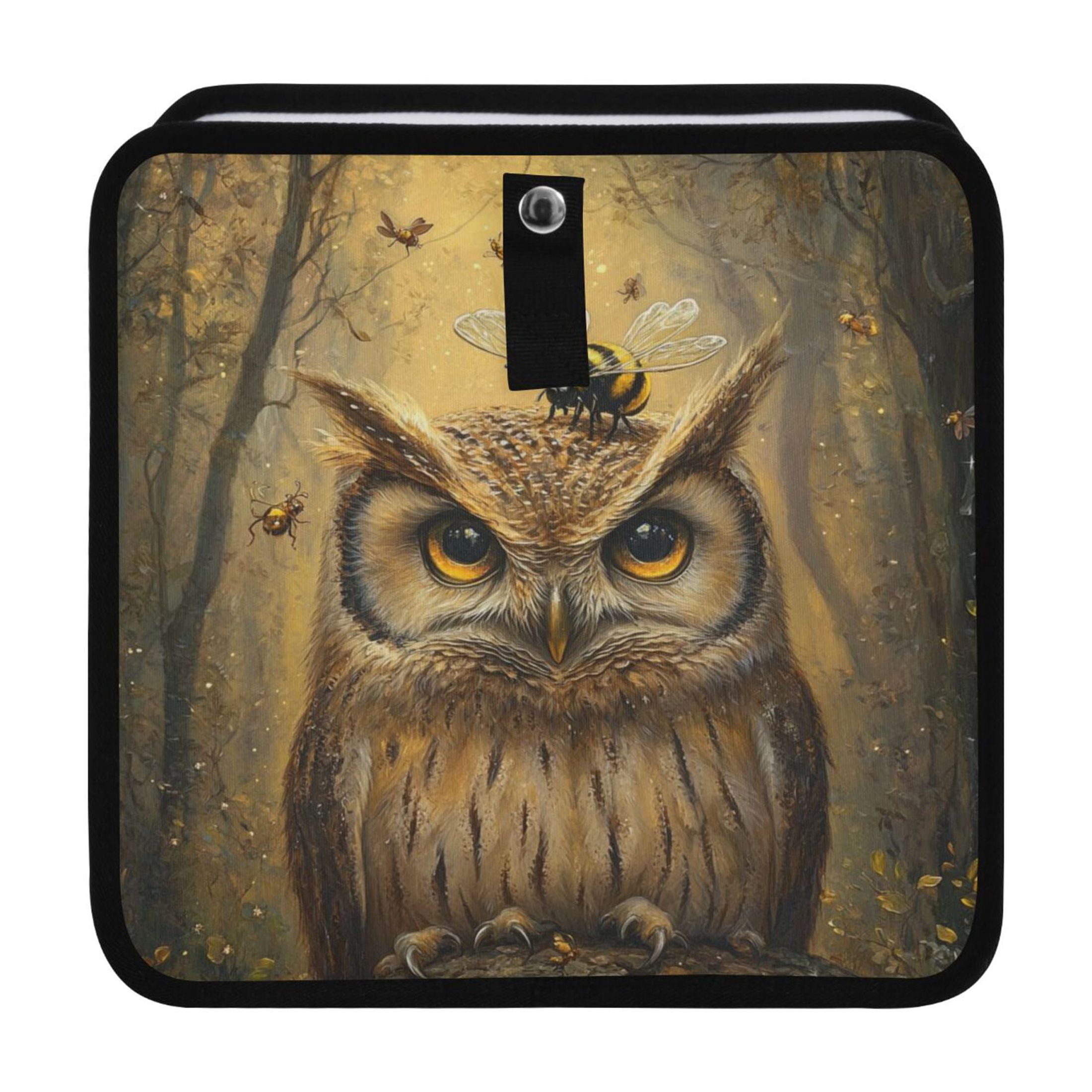 Qxltty An Owl with Bumblebee Pattern Car Dumpster Collapsible Rear Seat ...