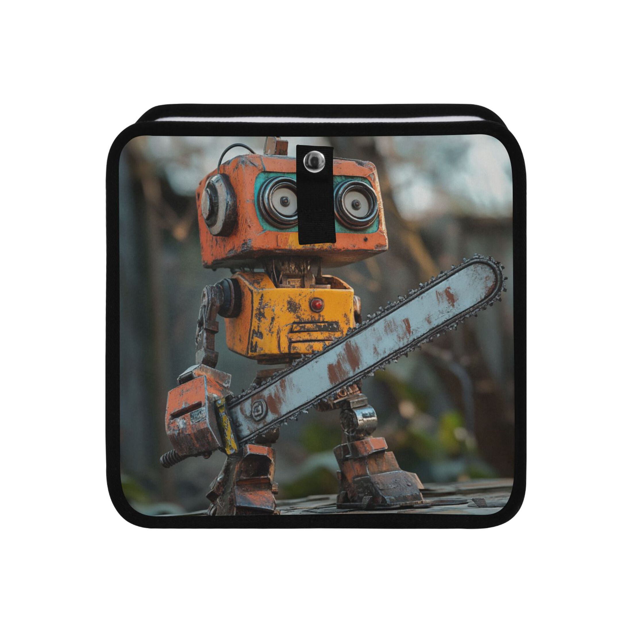 Qxltty Animated Chainsaw Robot Car Dumpster Collapsible Rear Seat Suspension Trash for Front ...