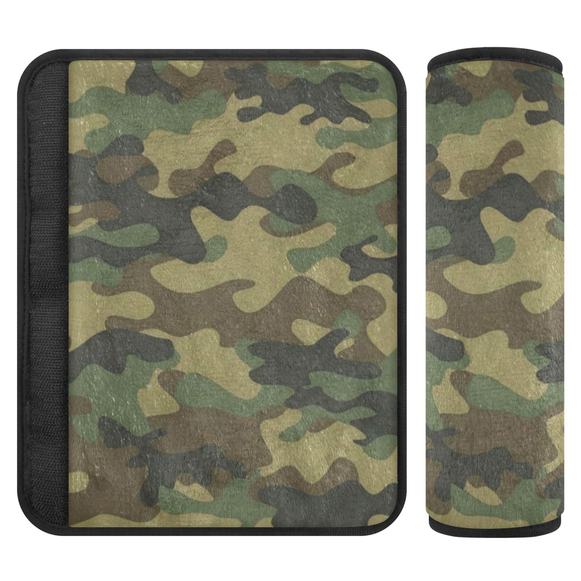 Qxltty Army Green Camouflage Car Seat Strap Pads are Soft and Snug ...