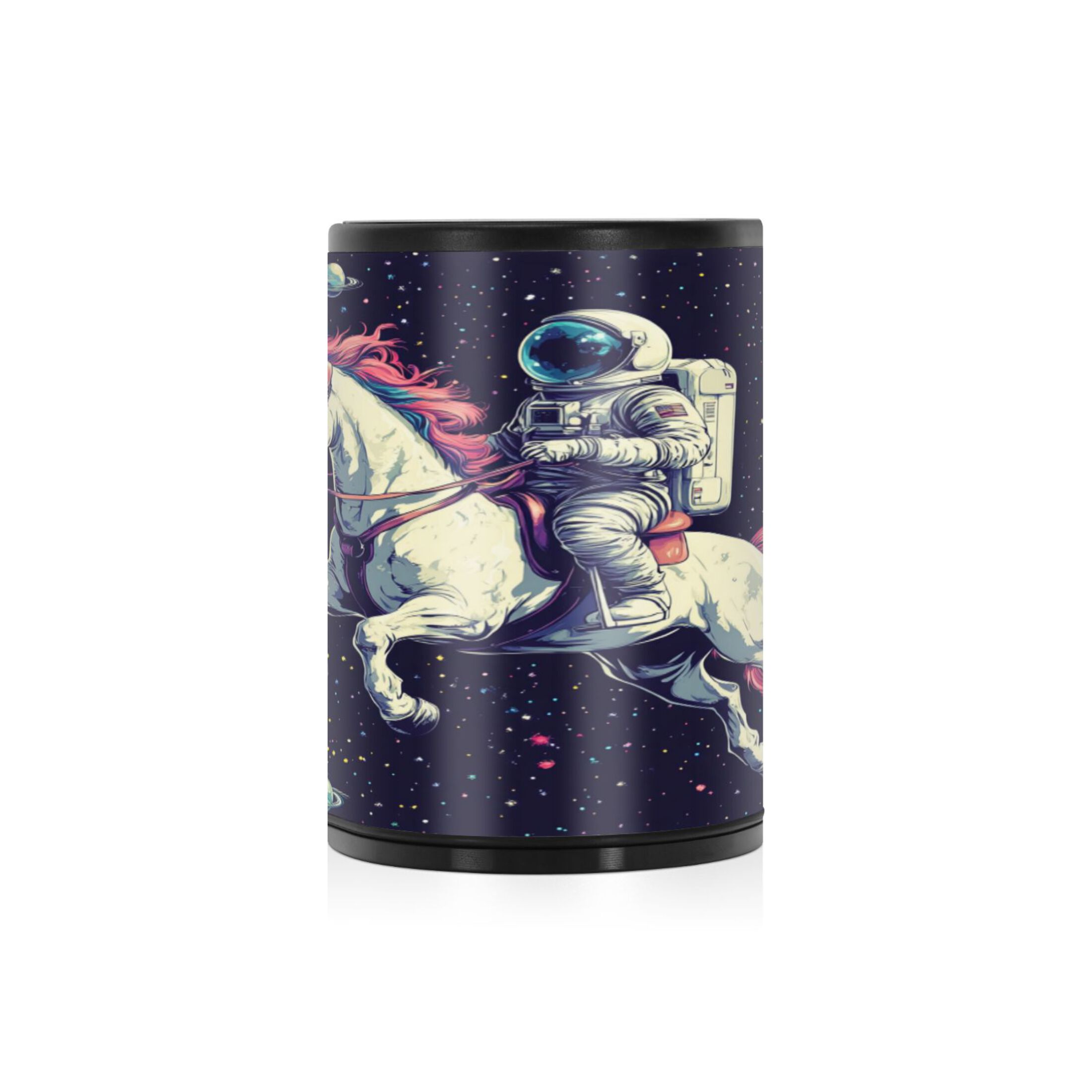 Qxltty Astronauts Riding Unicorns Pattern Car Ashtray Press Spring ...