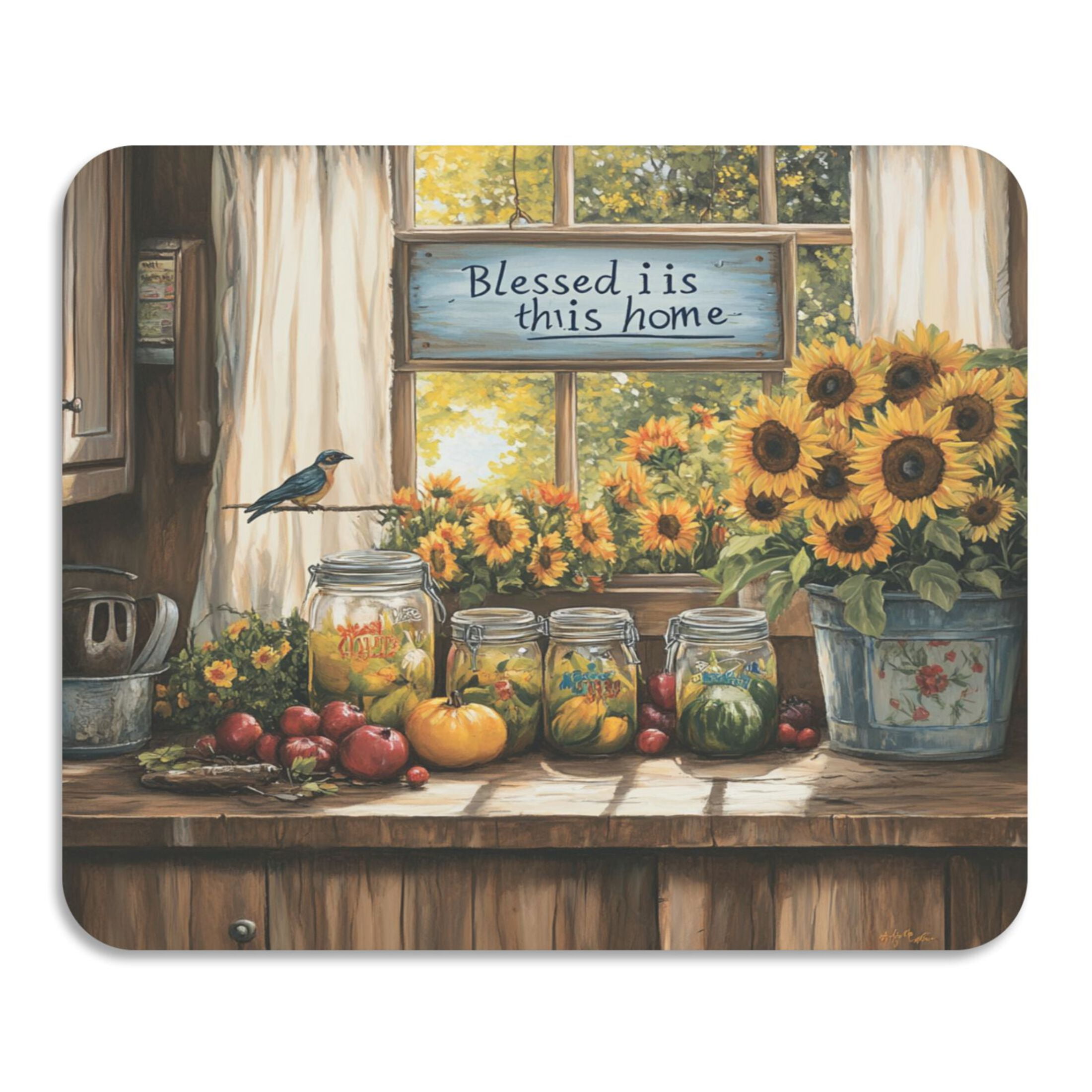 Qxltty Beautiful Country Kitchen Dish Drying Mat Coffee Bar Mats Rubber ...