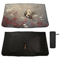 Qxltty Black and White Butterfly Windshield Sun Shade Umbrella Protect ...