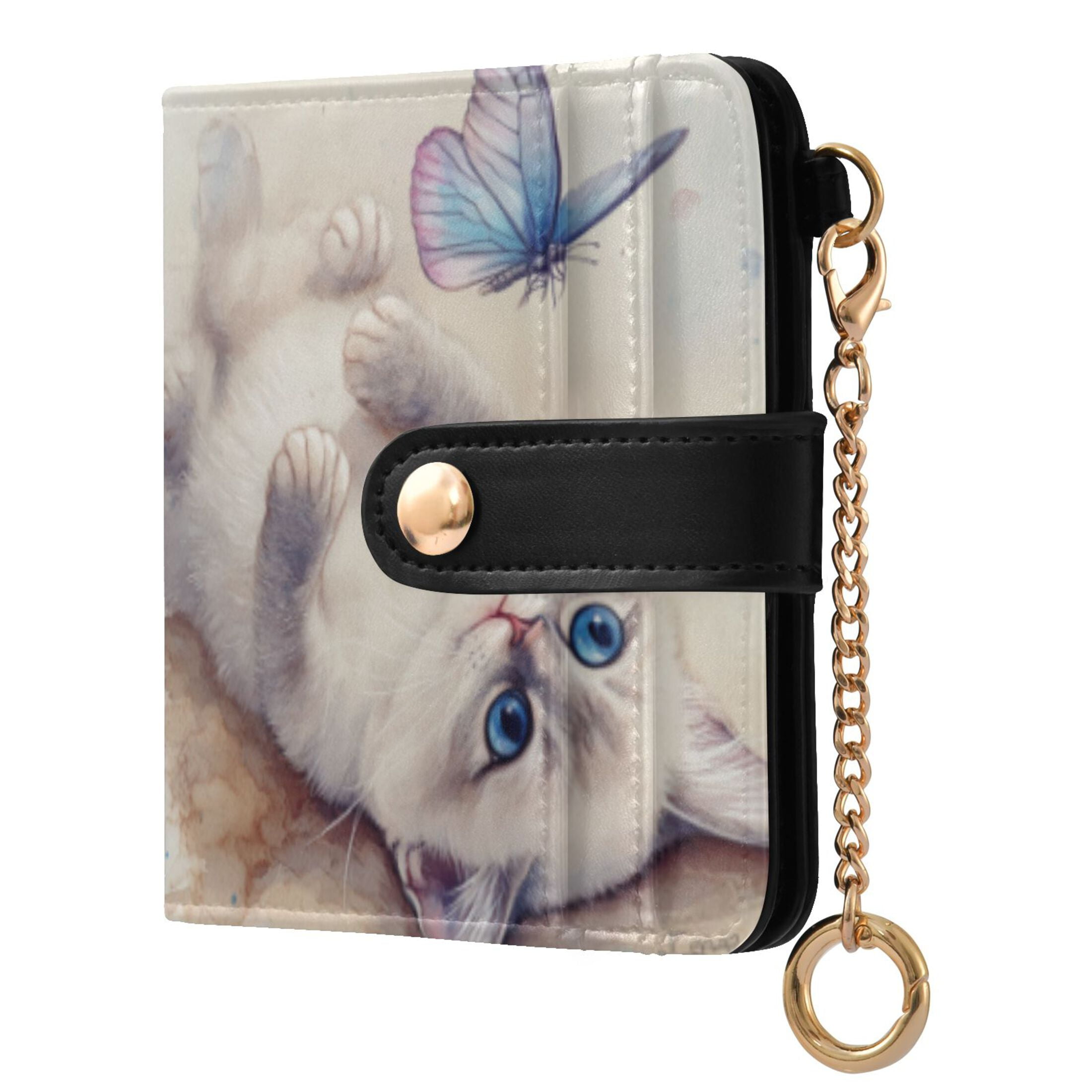Qxltty Blue Eyes Ragdoll Cat Ladies Wallet Rfid Slim Thin Compact ...