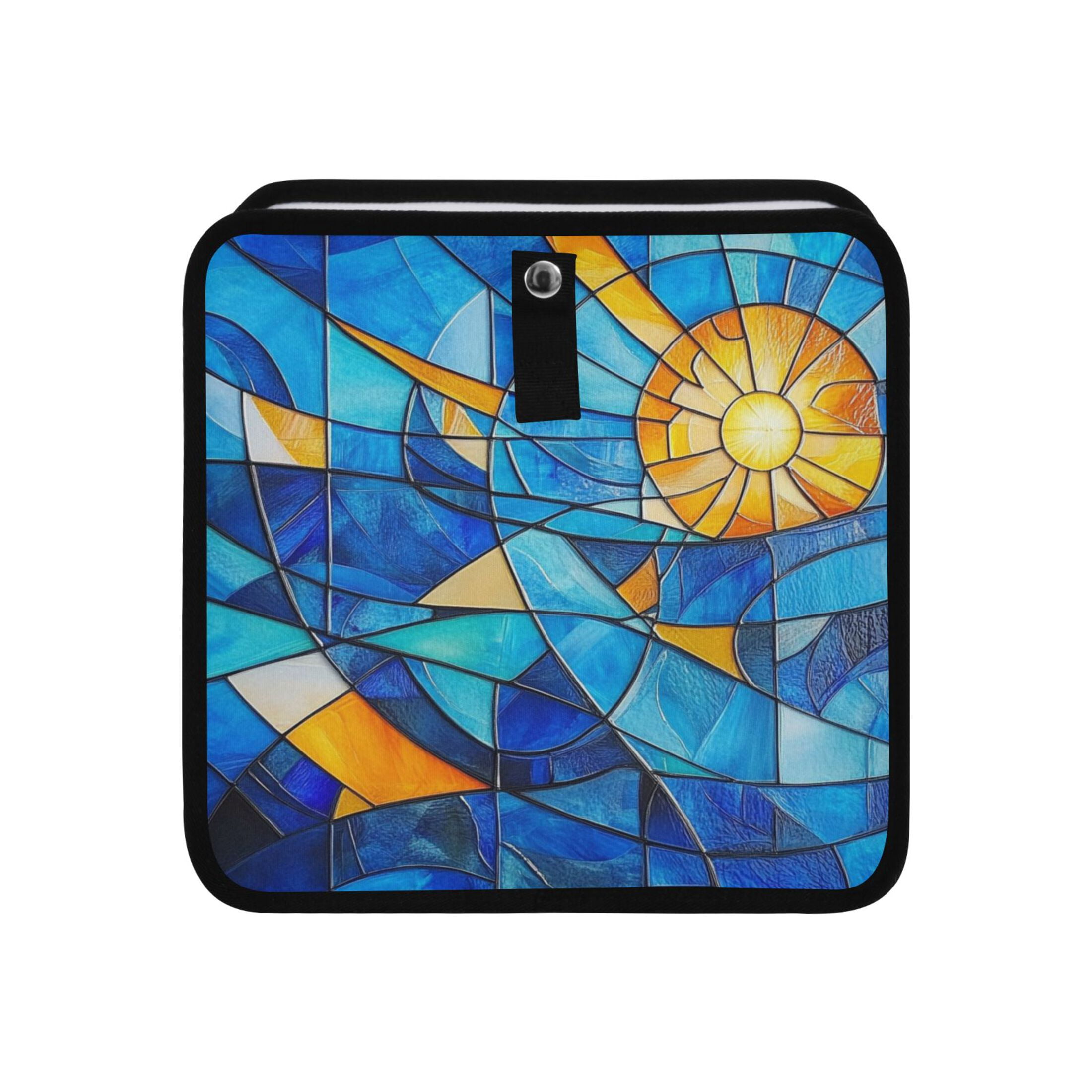 Qxltty Blue Glass Sun Pattern Car Dumpster Collapsible Rear Seat ...