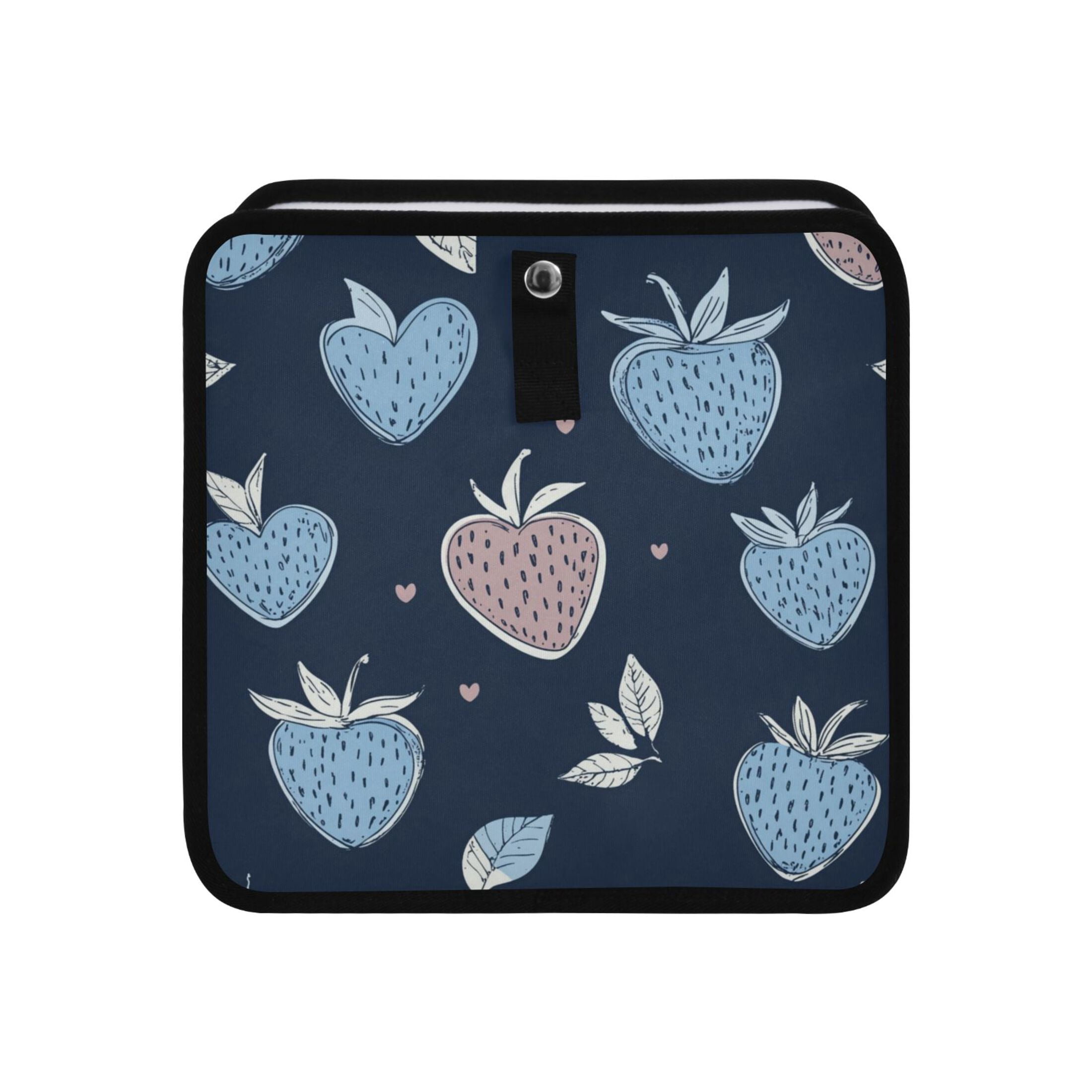 Qxltty Blue Strawberry Pattern Car Dumpster Collapsible Rear Seat ...