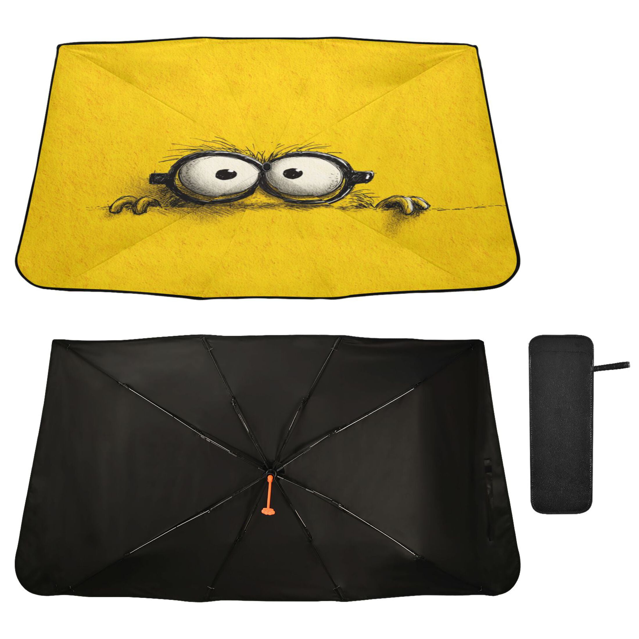Qxltty Cartoon Windshield Sun Shade Umbrella Protect Car from Sunrays ...