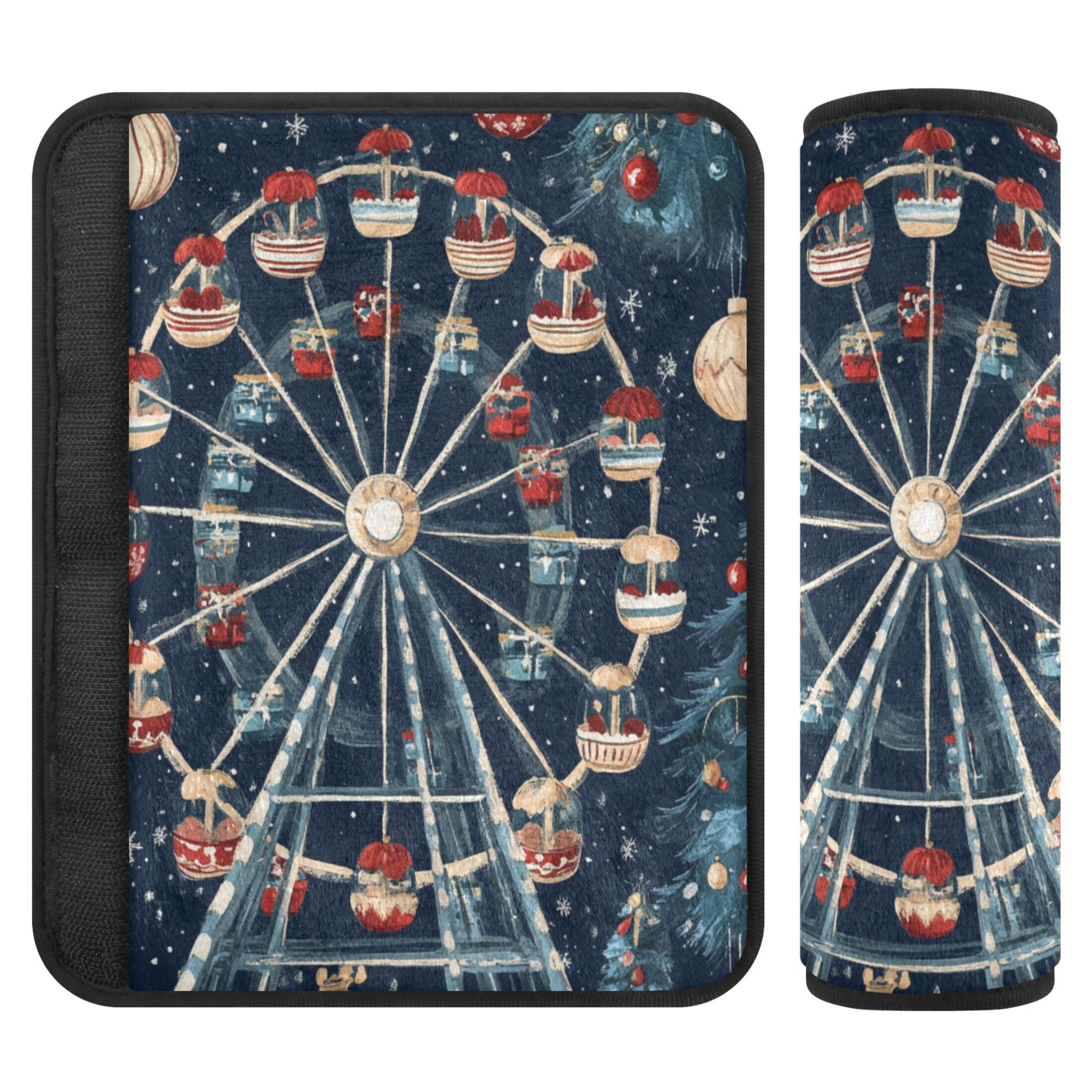 Qxltty Christmas Decorated Ferris Wheel Car Seat Strap Pads are Soft ...