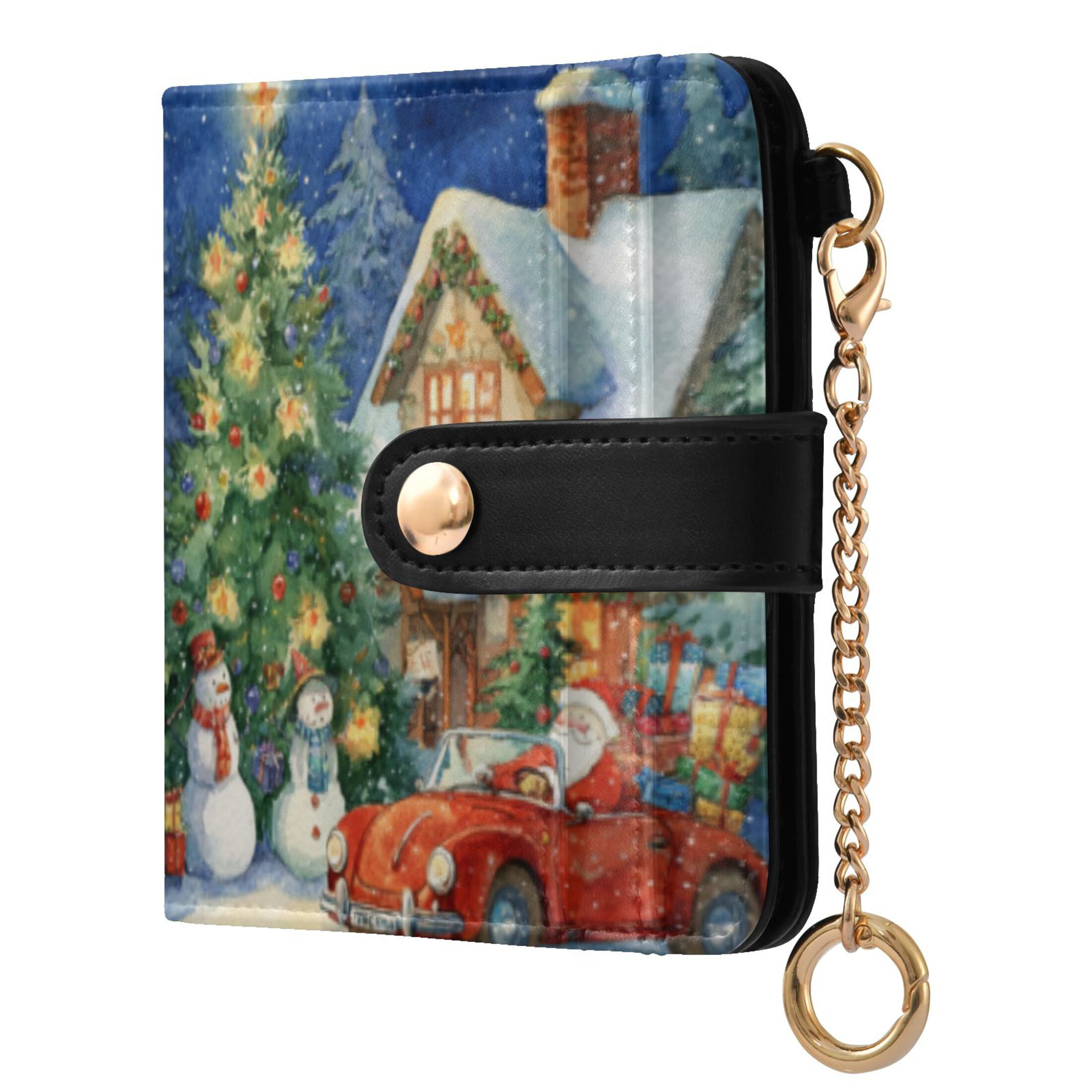 Qxltty Christmas Gifts Ladies Wallet Rfid Slim Thin Compact Credit Card ...