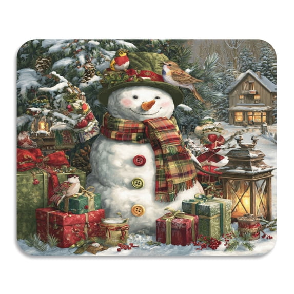 Qxltty Christmas Themed Snowman Dish Drying Mat Coffee Bar Mats Rubber ...