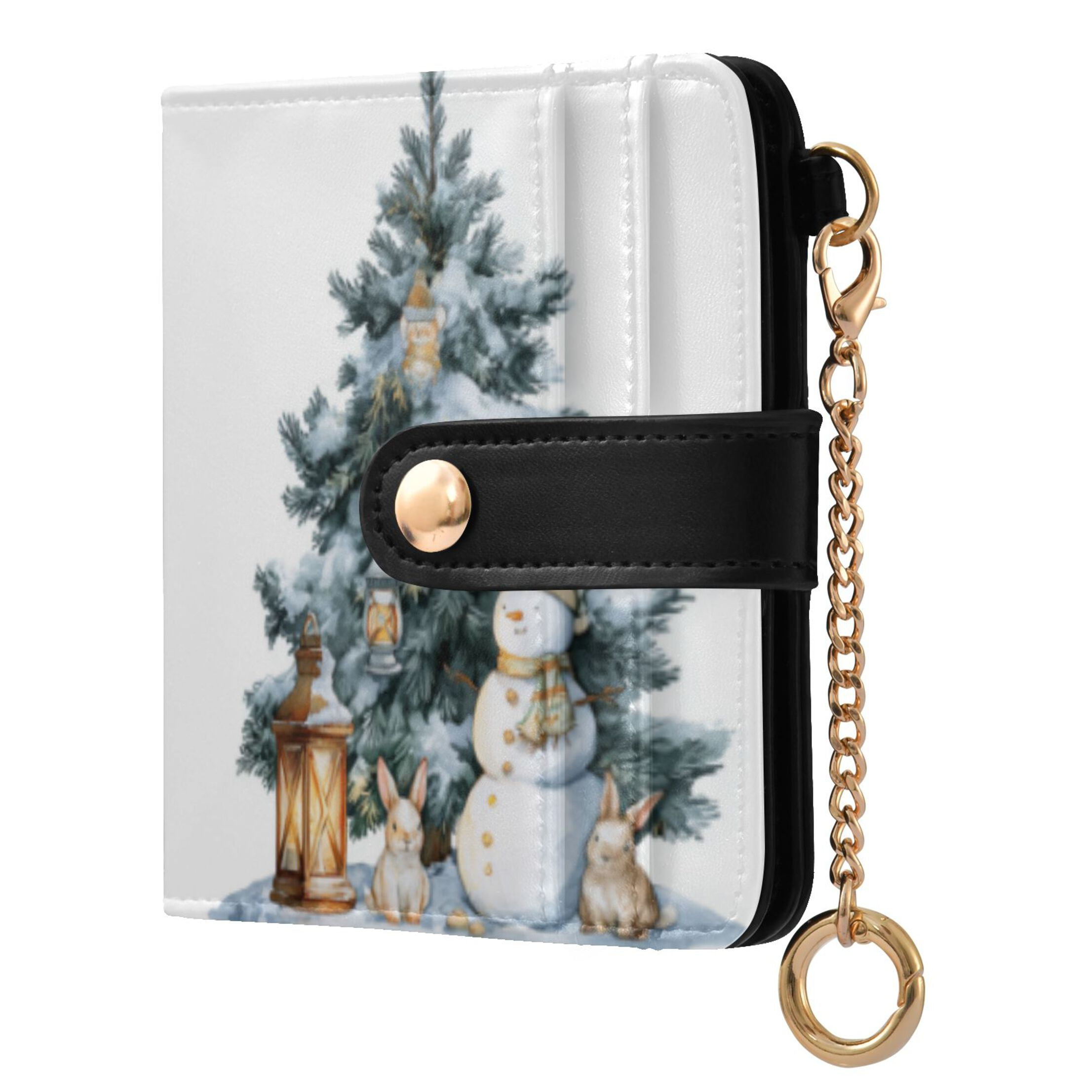 Qxltty Christmas Tree Snowman Ladies Wallet Rfid Slim Thin Compact ...