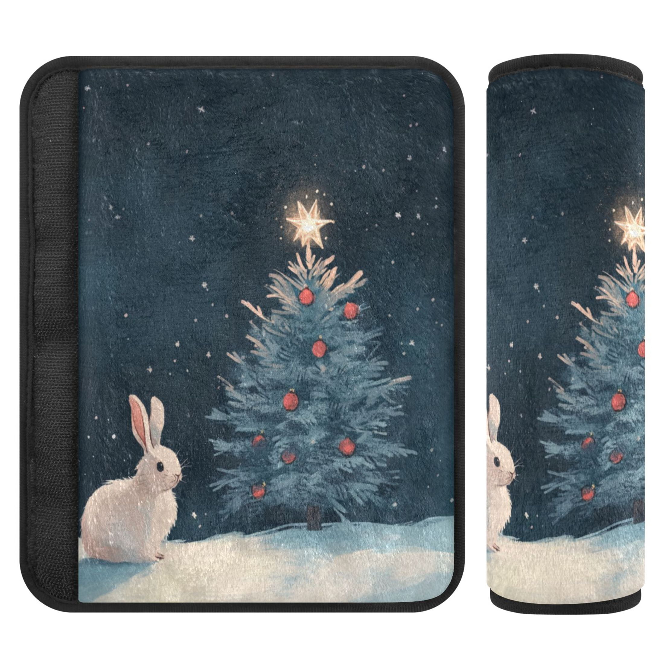 Qxltty Christmas Tree and A Rabbit Car Seat Strap Pads are Soft and ...