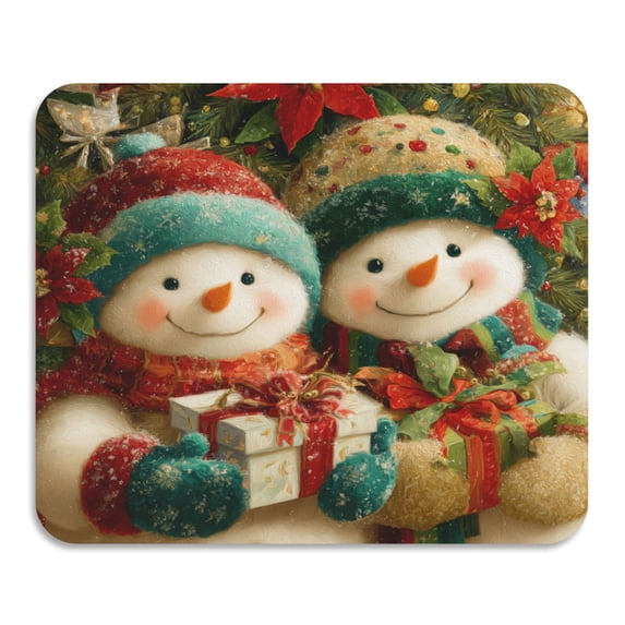 Qxltty Chubby Snowman Dish Drying Mat Coffee Bar Mats Rubber Backed ...