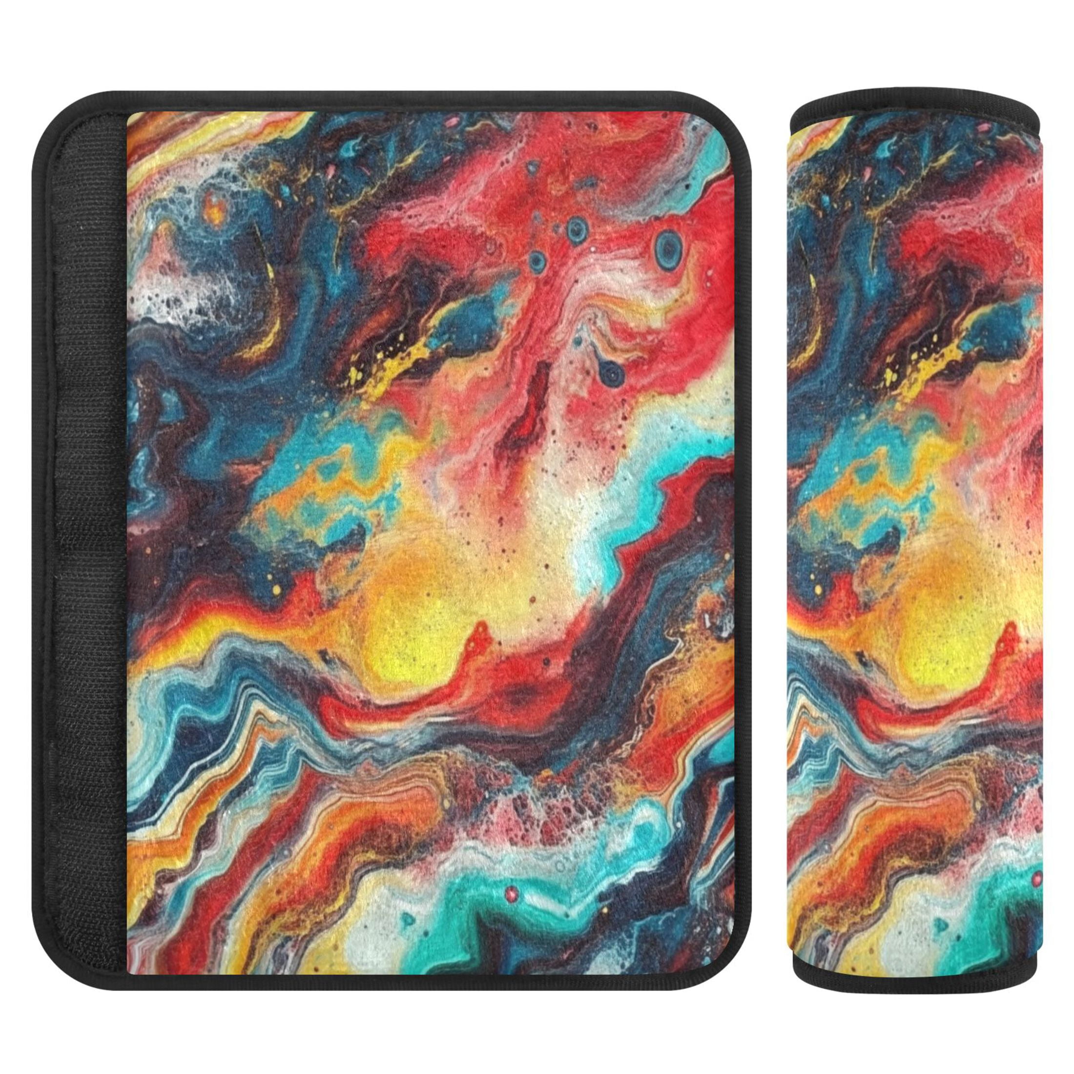 Qxltty Colorful Flow Patterns Car Seat Strap Pads are Soft and Snug ...