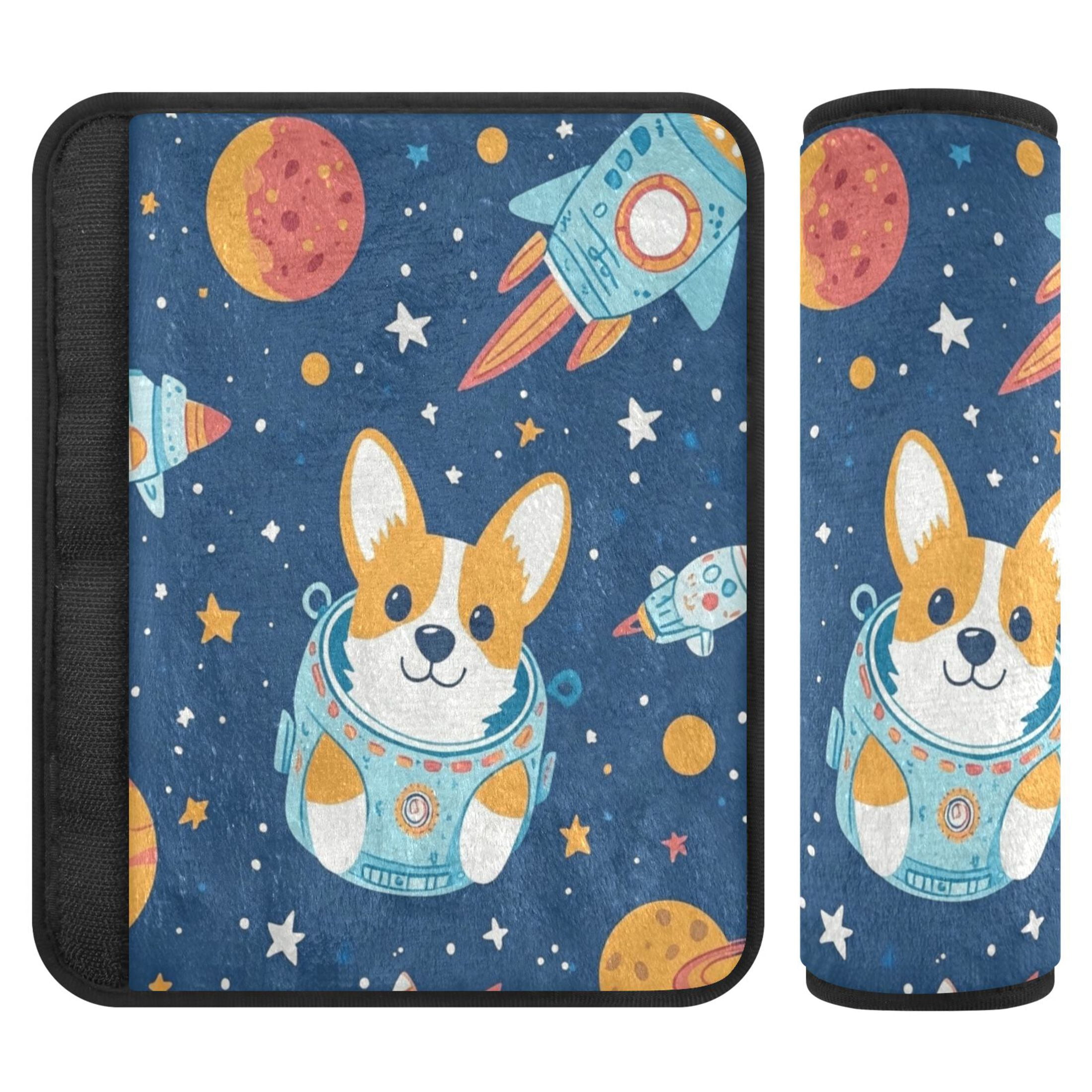 Qxltty Corgi Rocket Element Pattern Car Seat Strap Pads are Soft and ...