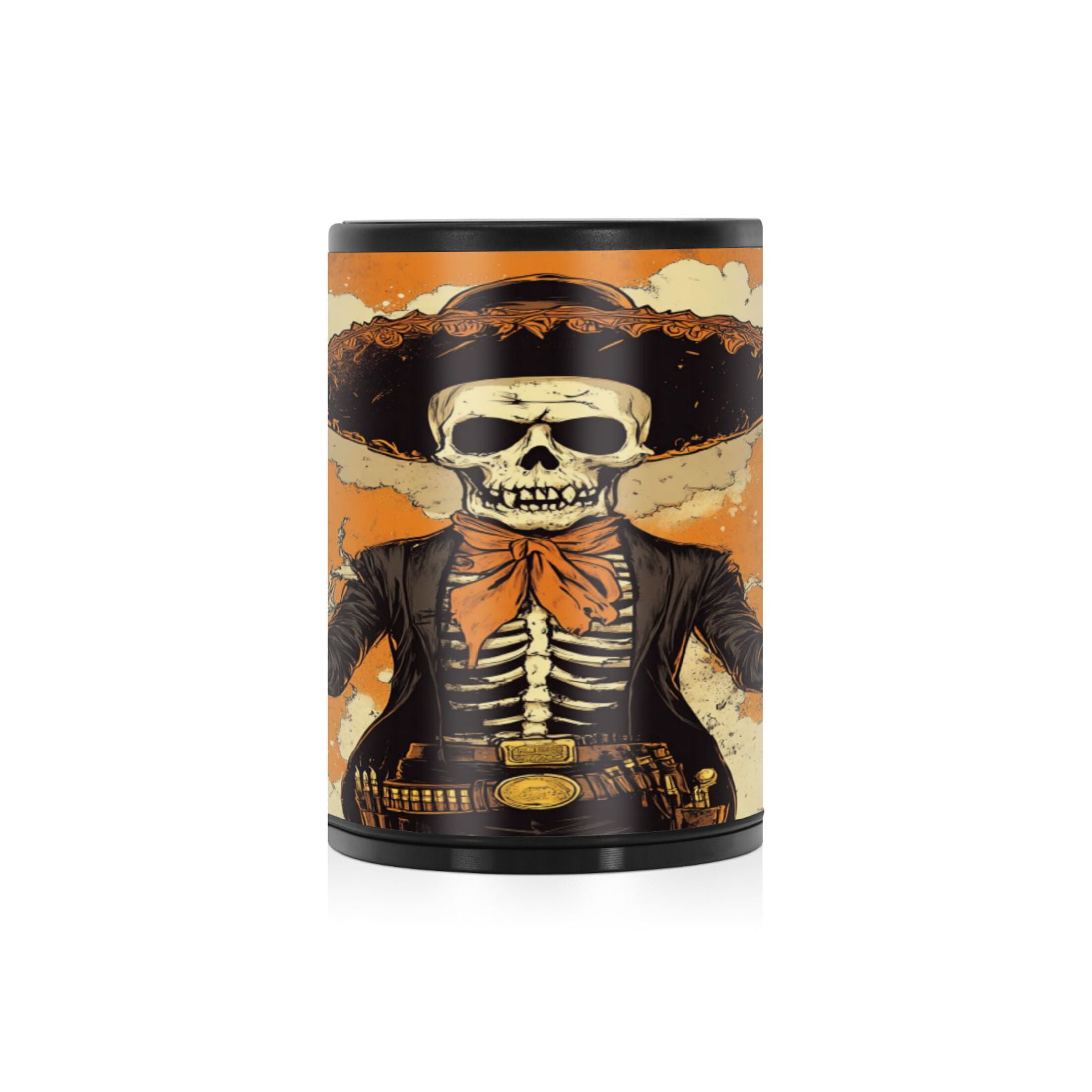 Qxltty Cowboy Skull Car Ashtray Press Spring-loaded Switch for ...