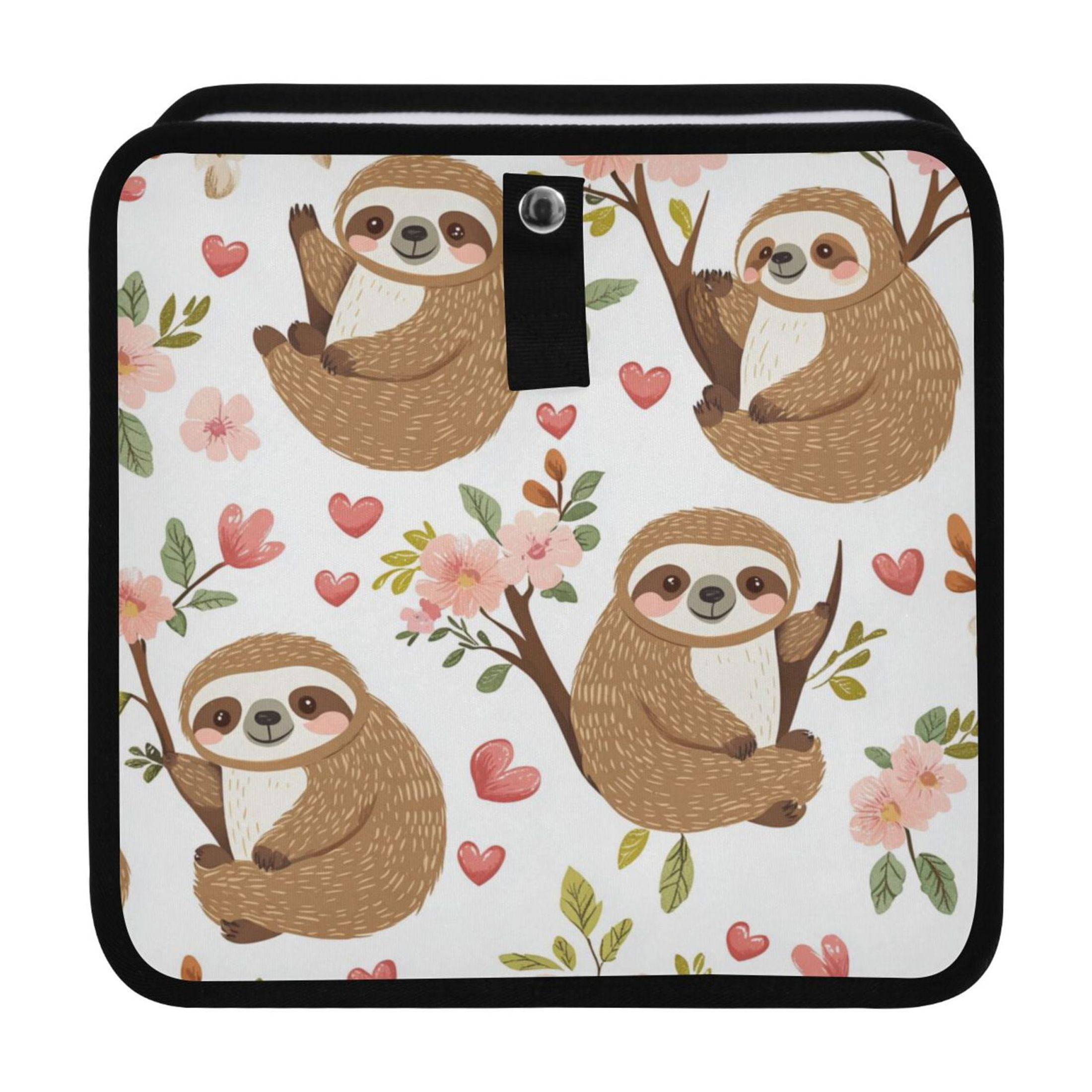 Qxltty Cute Cartoon Sloth Pattern with Hearts and Flowers Car Dumpster ...