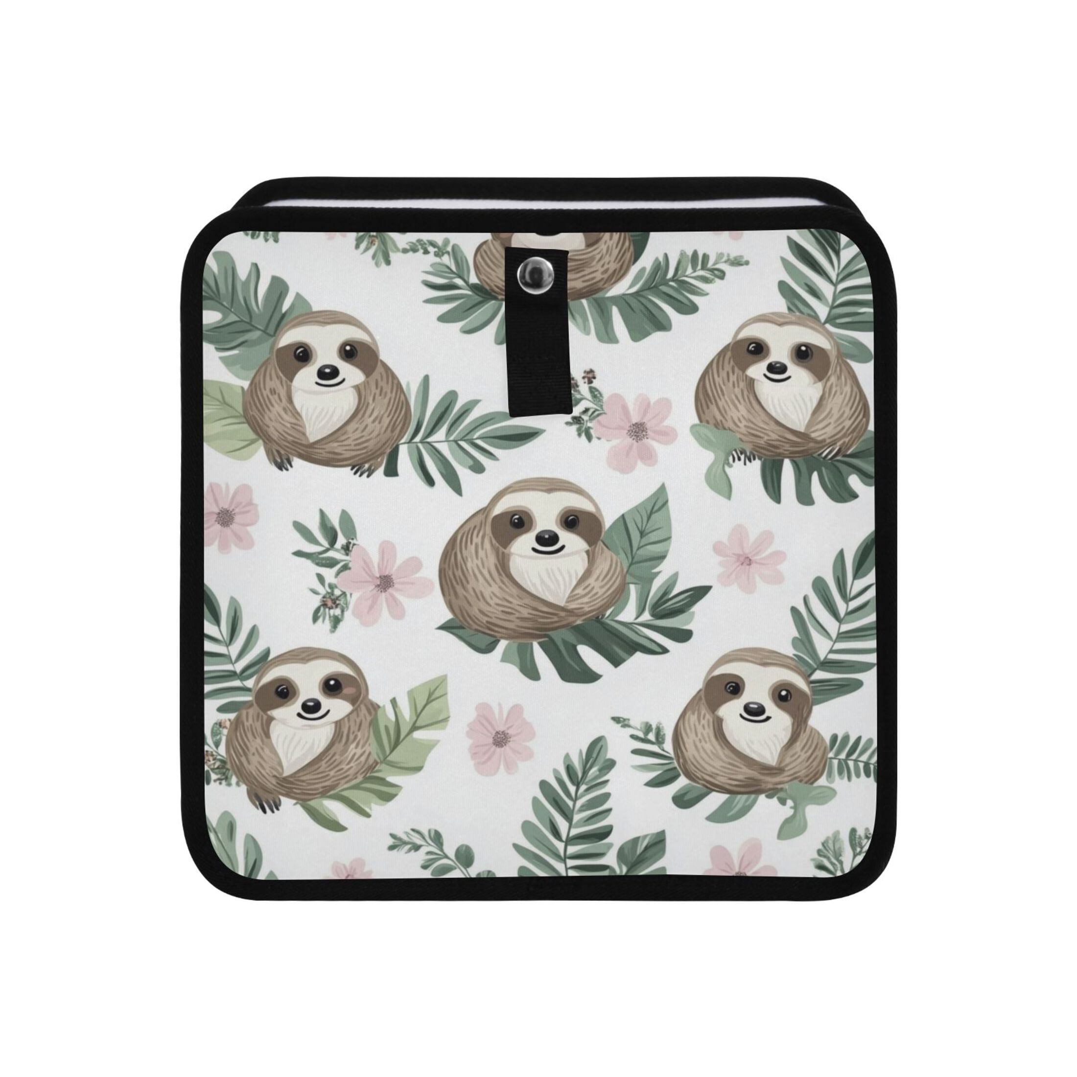 Qxltty Cute Cartoon Sloth Pattern with Tropical Leaves Car Dumpster ...