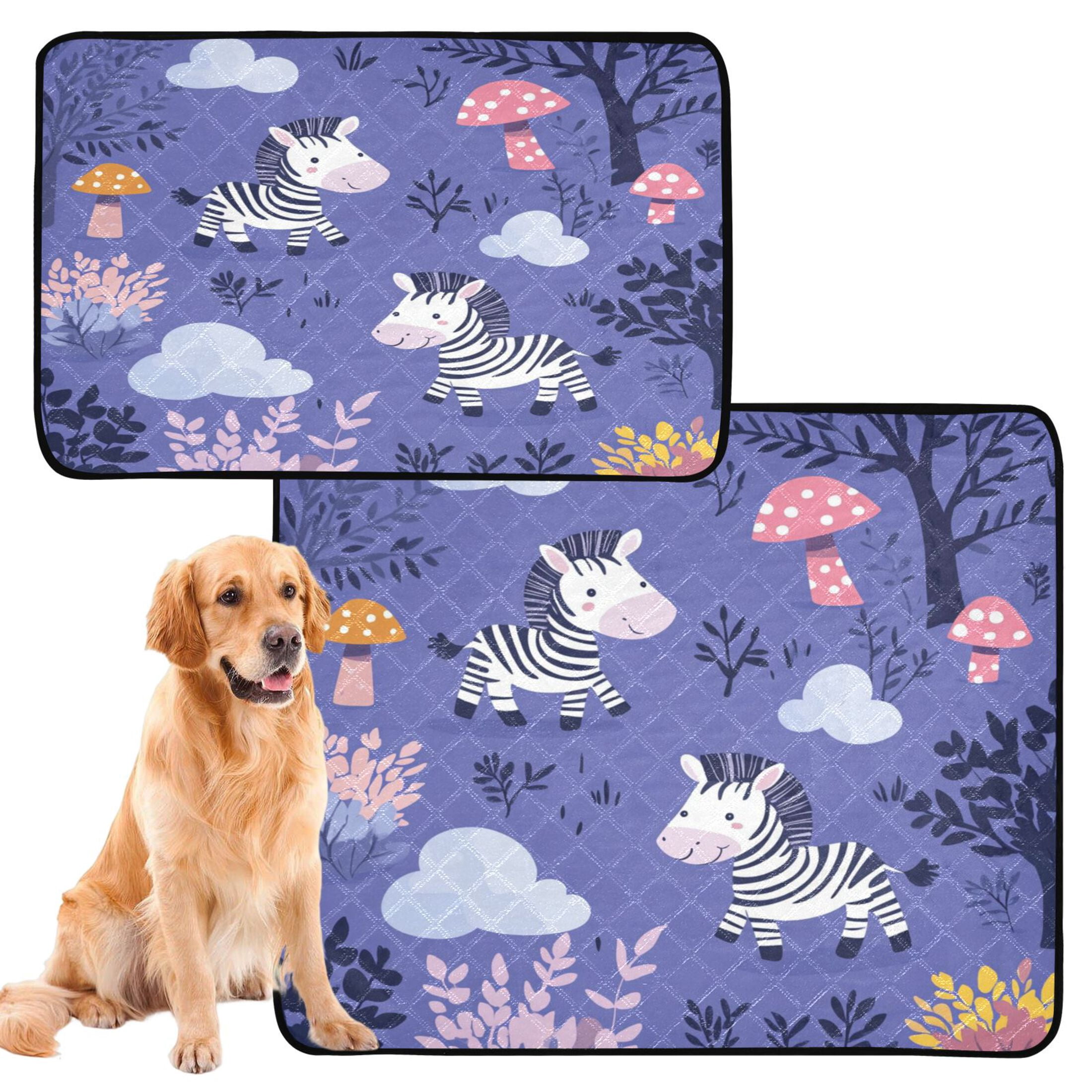 Qxltty Cute Cartoon Zebra Pattern with Purple Background Cat litter ...