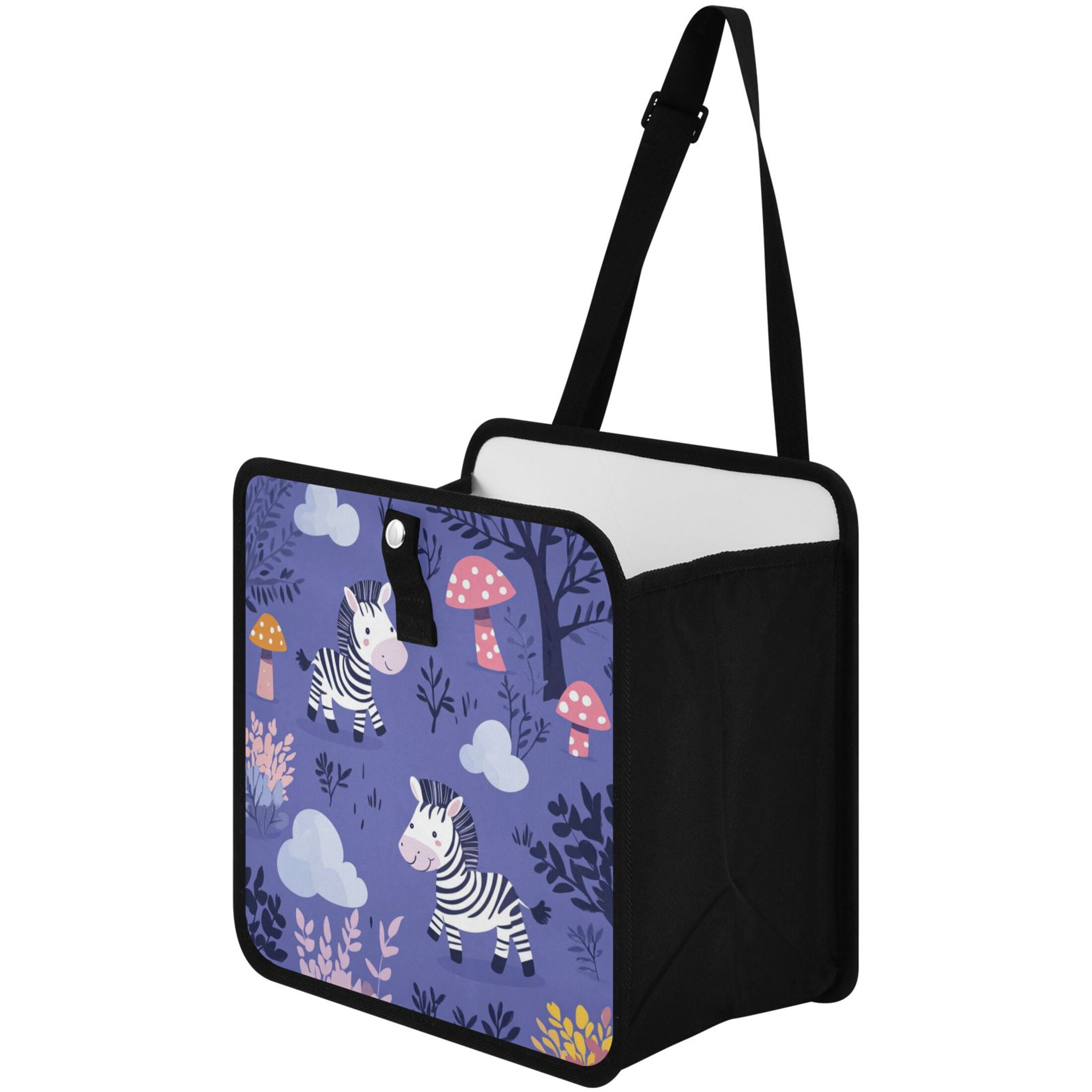 Qxltty Cute Cartoon Zebra Pattern with Purple Background Car Dumpster Collapsible Rear Seat ...