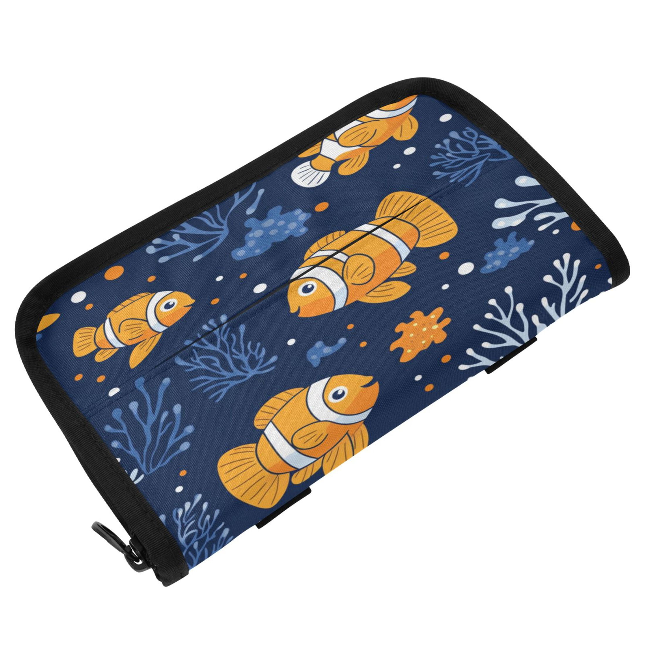 Qxltty Cute Clownfish Pattern Car Tissue Holde Upgraded Hanging Square ...
