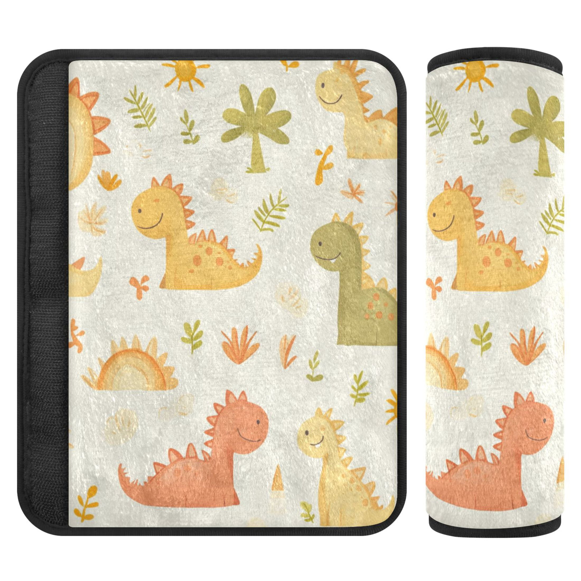 Qxltty Cute Dinoscor Car Seat Strap Pads are Soft and Snug Fitting for ...
