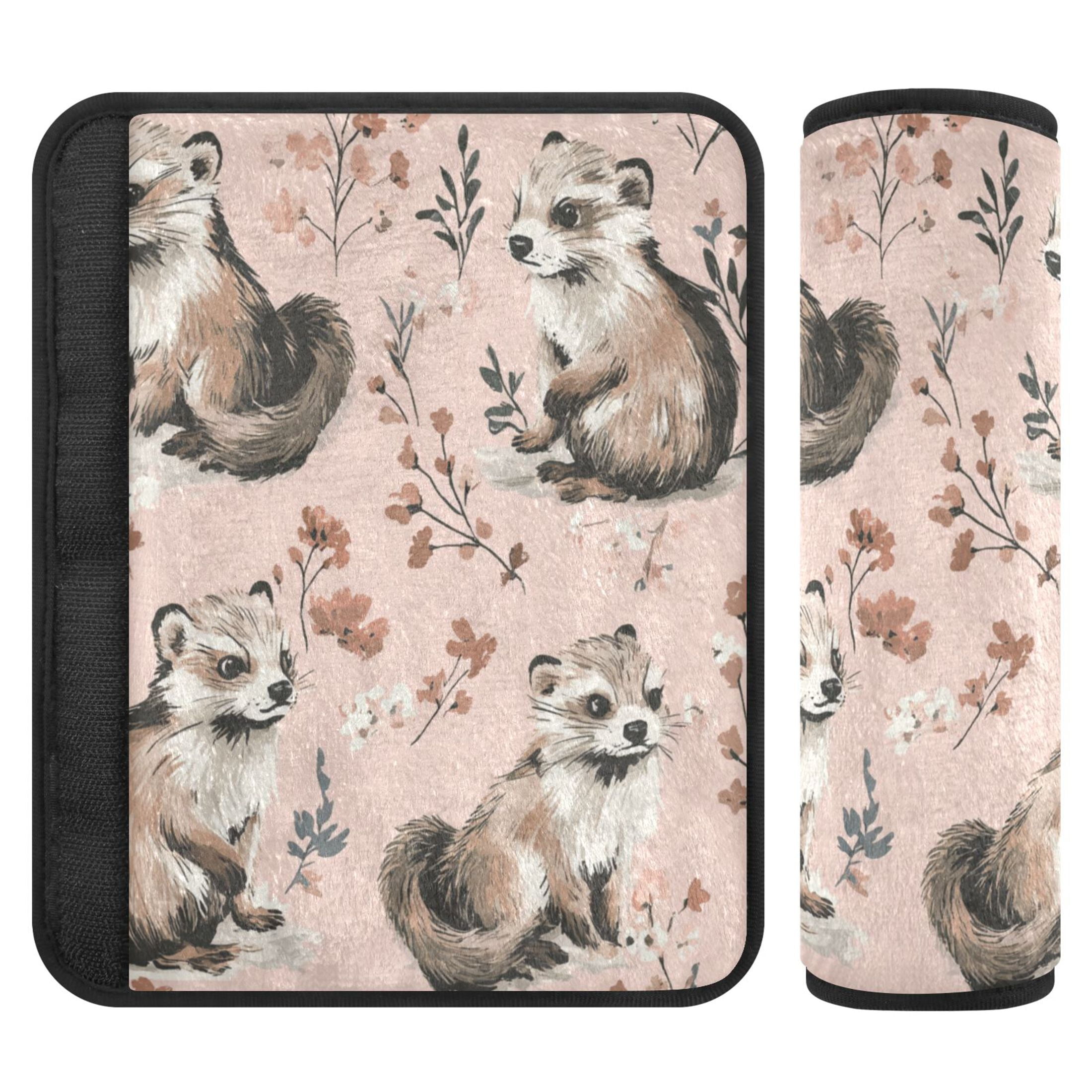 Qxltty Cute Mink Car Seat Strap Pads are Soft and Snug Fitting for All ...