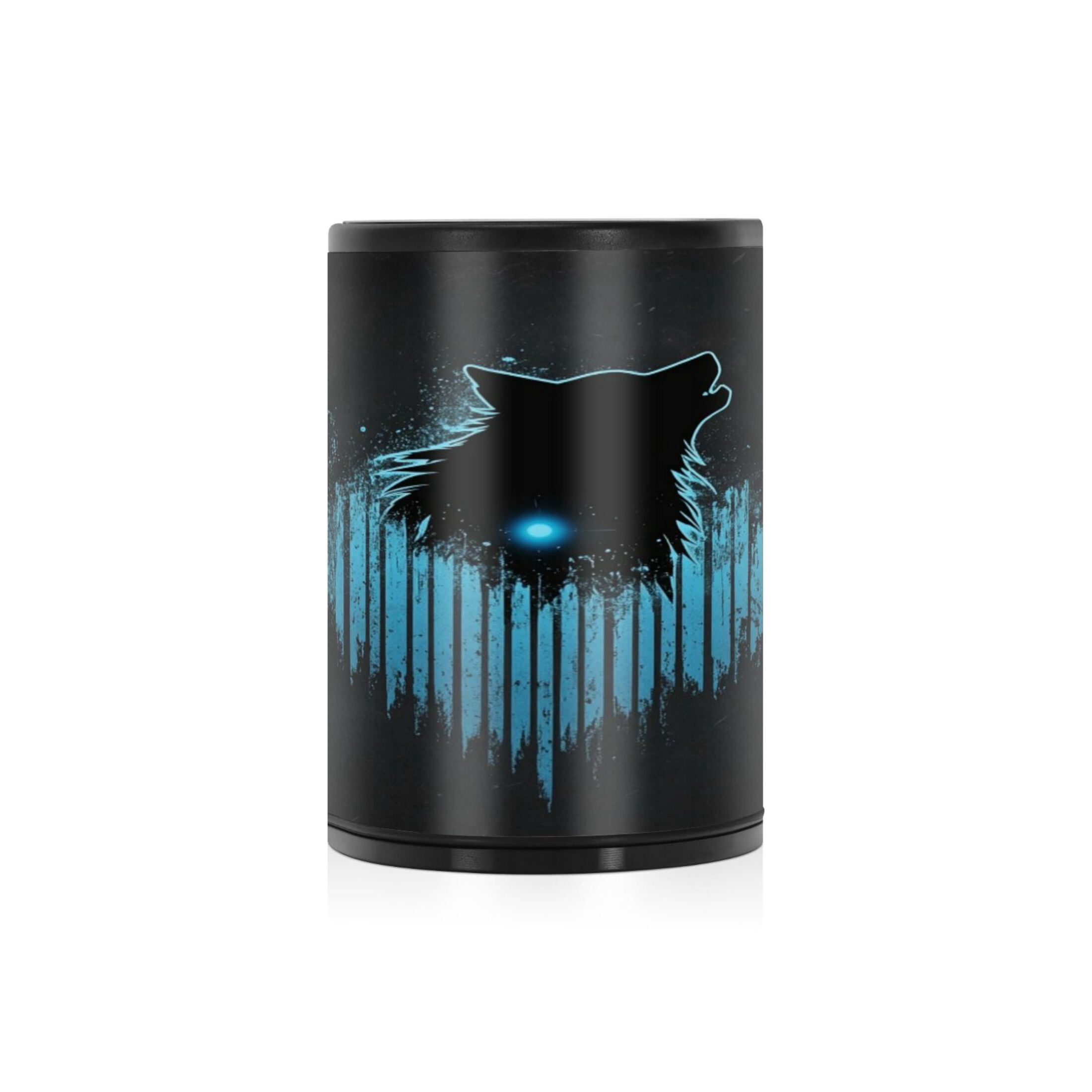 Qxltty Dark Wolf Blue Wave Car Ashtray Press Spring-loaded Switch for ...