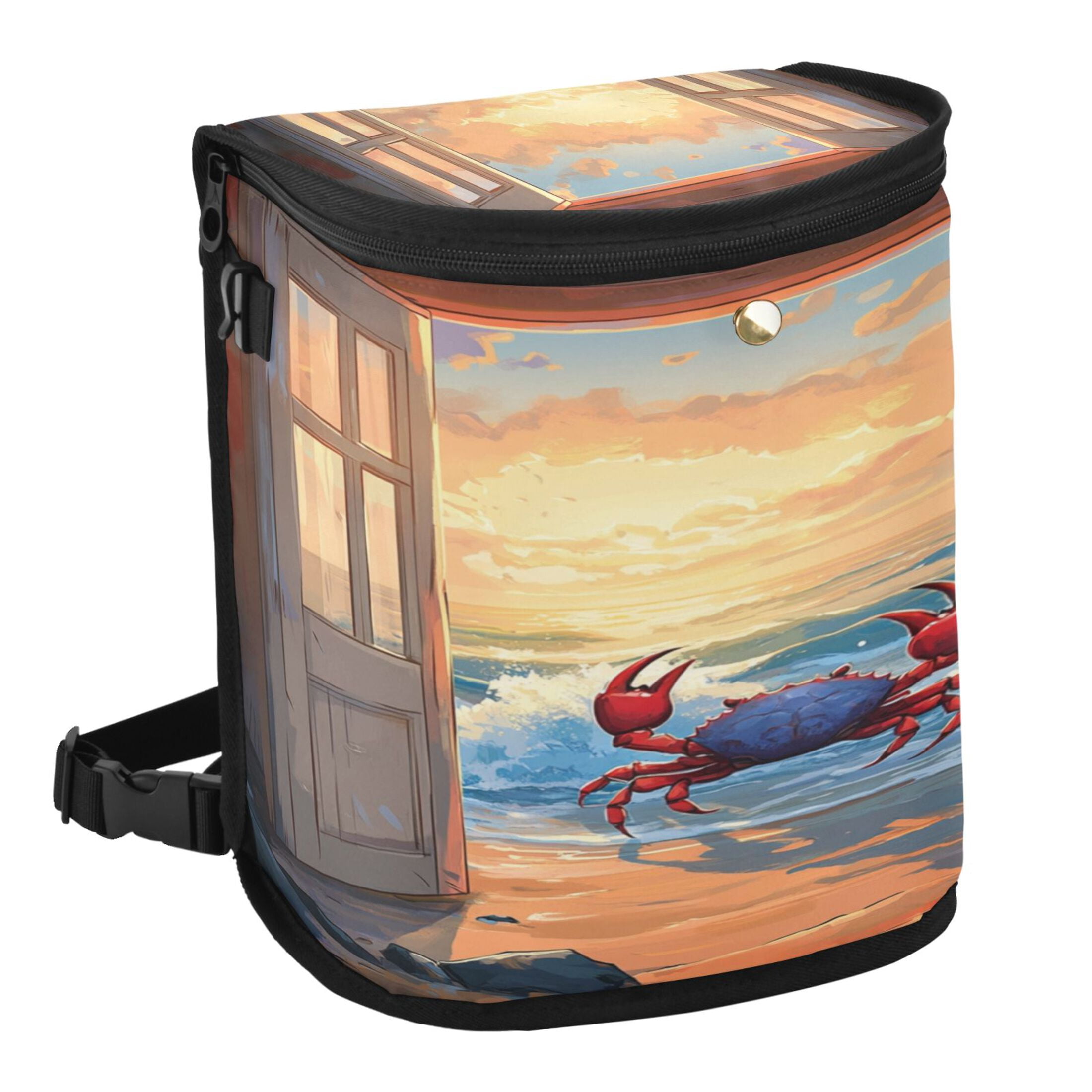 Qxltty Dashing Hairy Crab Car Trash Can with Lid Vehicle Backseat ...