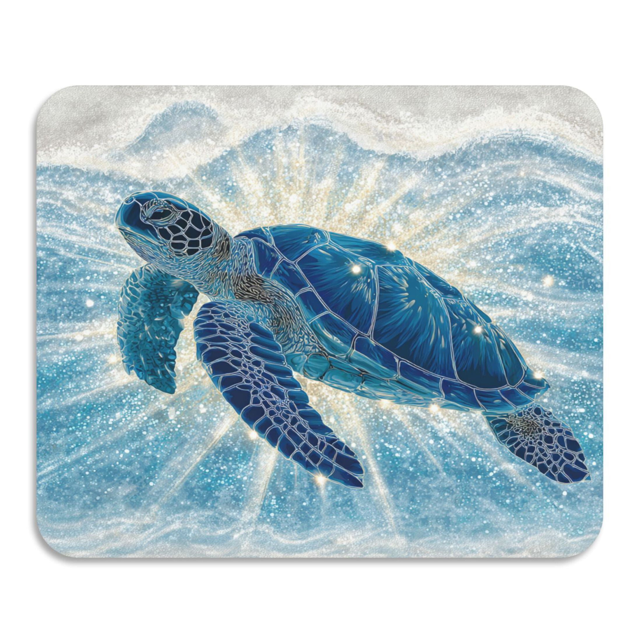 Qxltty Deep Blue Sea Turtle Dish Drying Mat Coffee Bar Mats Rubber ...