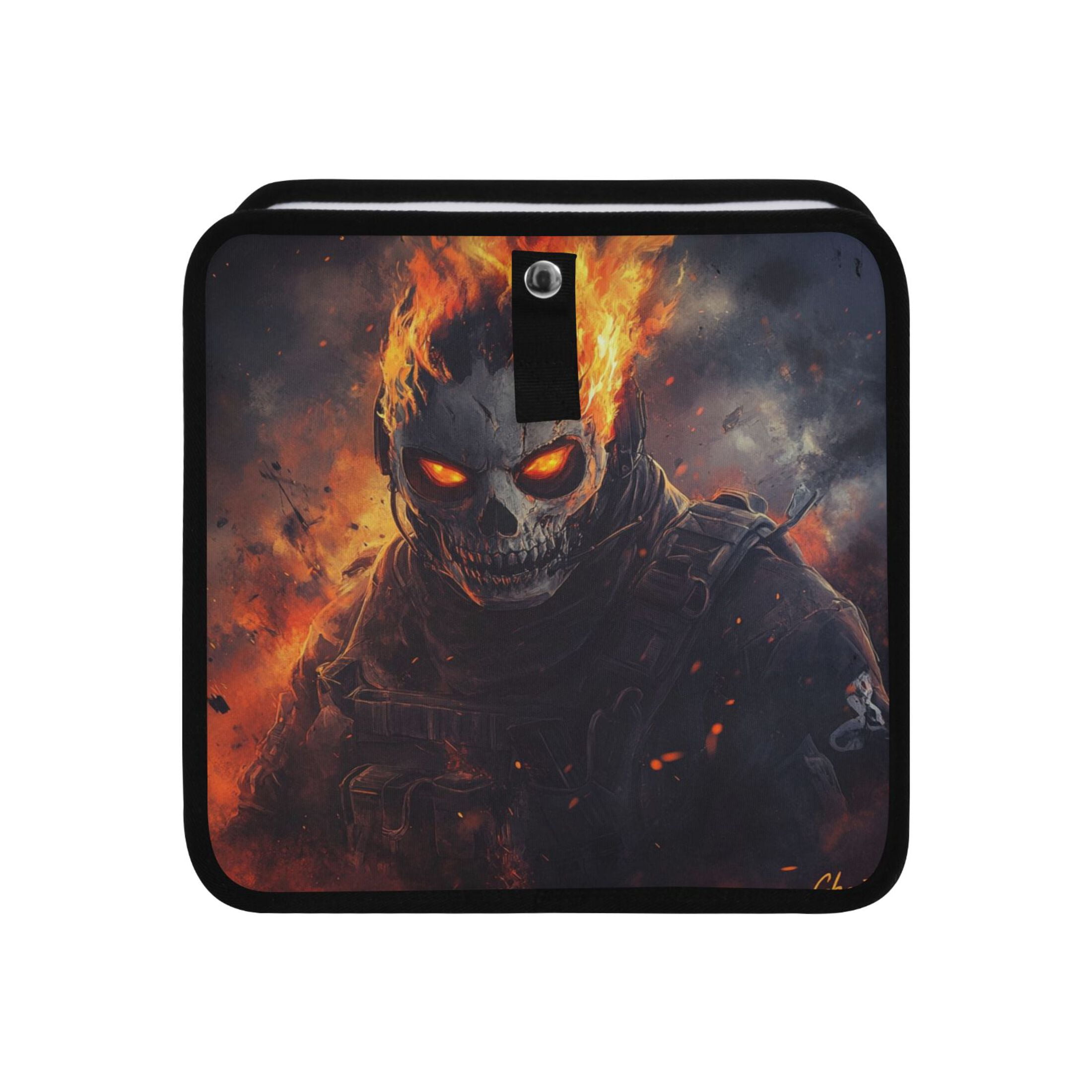 Qxltty Flaming Skull Mask Car Dumpster Collapsible Rear Seat Suspension ...