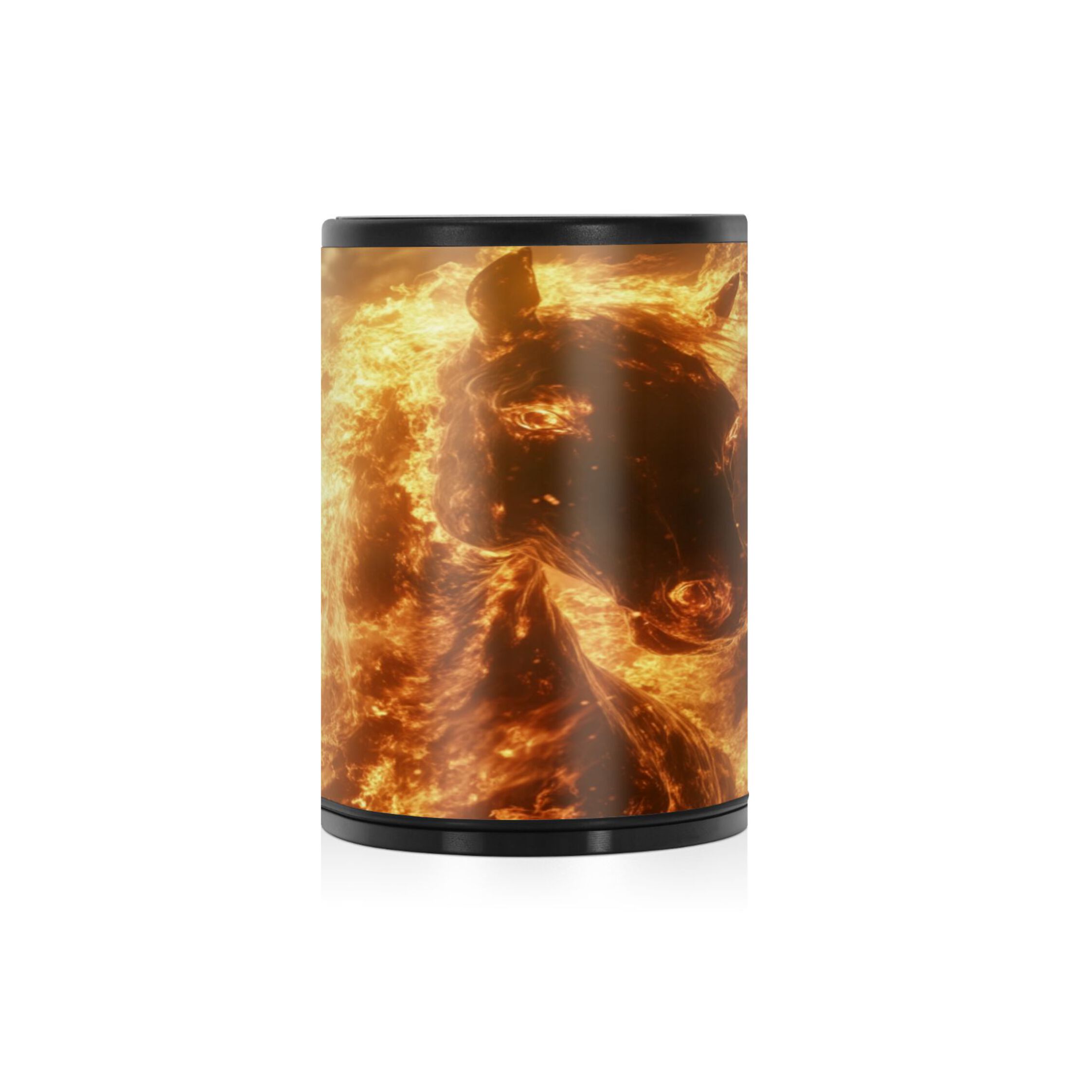 Qxltty Flaming War Horse Car Ashtray Press Spring-loaded Switch for ...