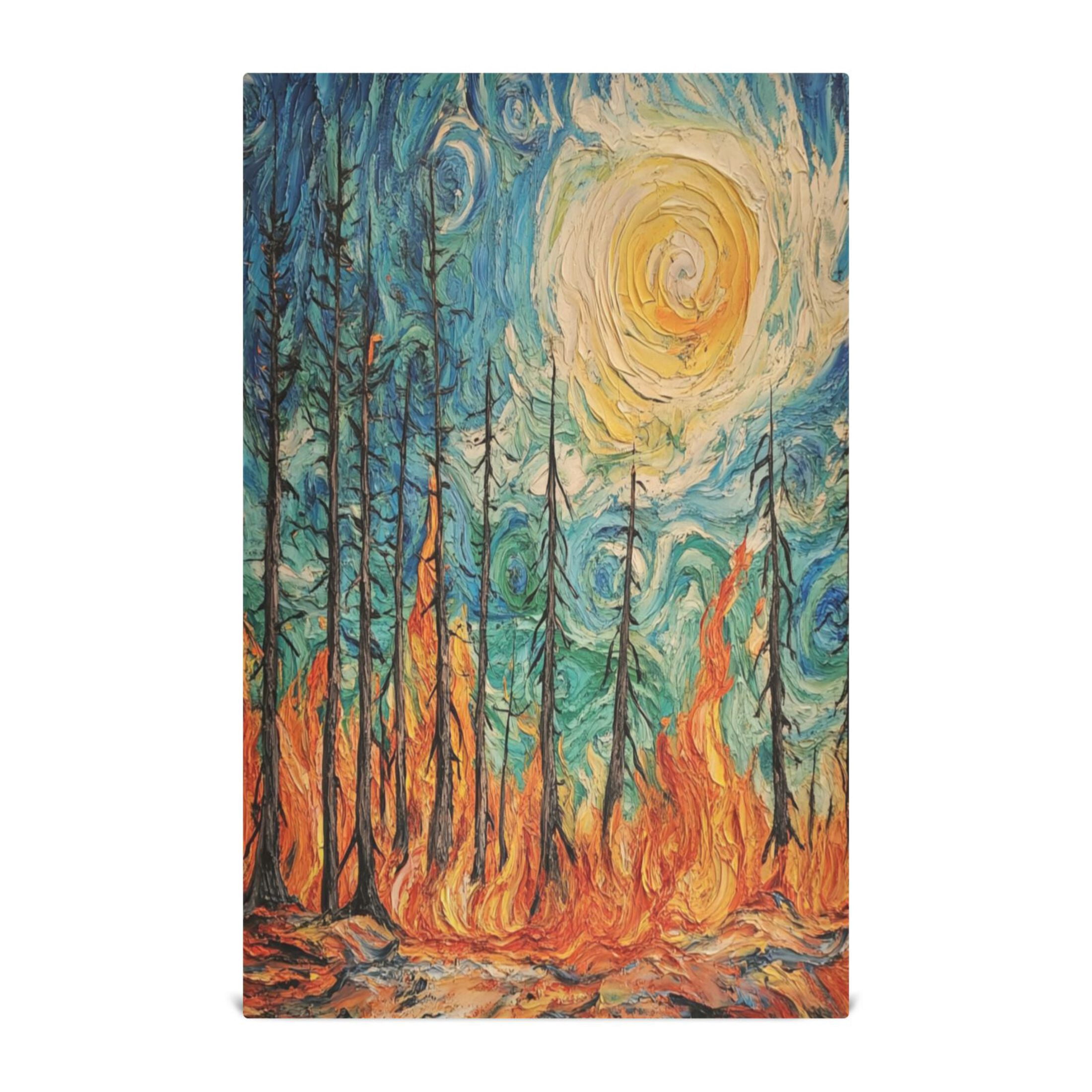 Qxltty Forest Fire Kitchen Towels 28 x 18 Inch Set of 6 Soft Cotton ...
